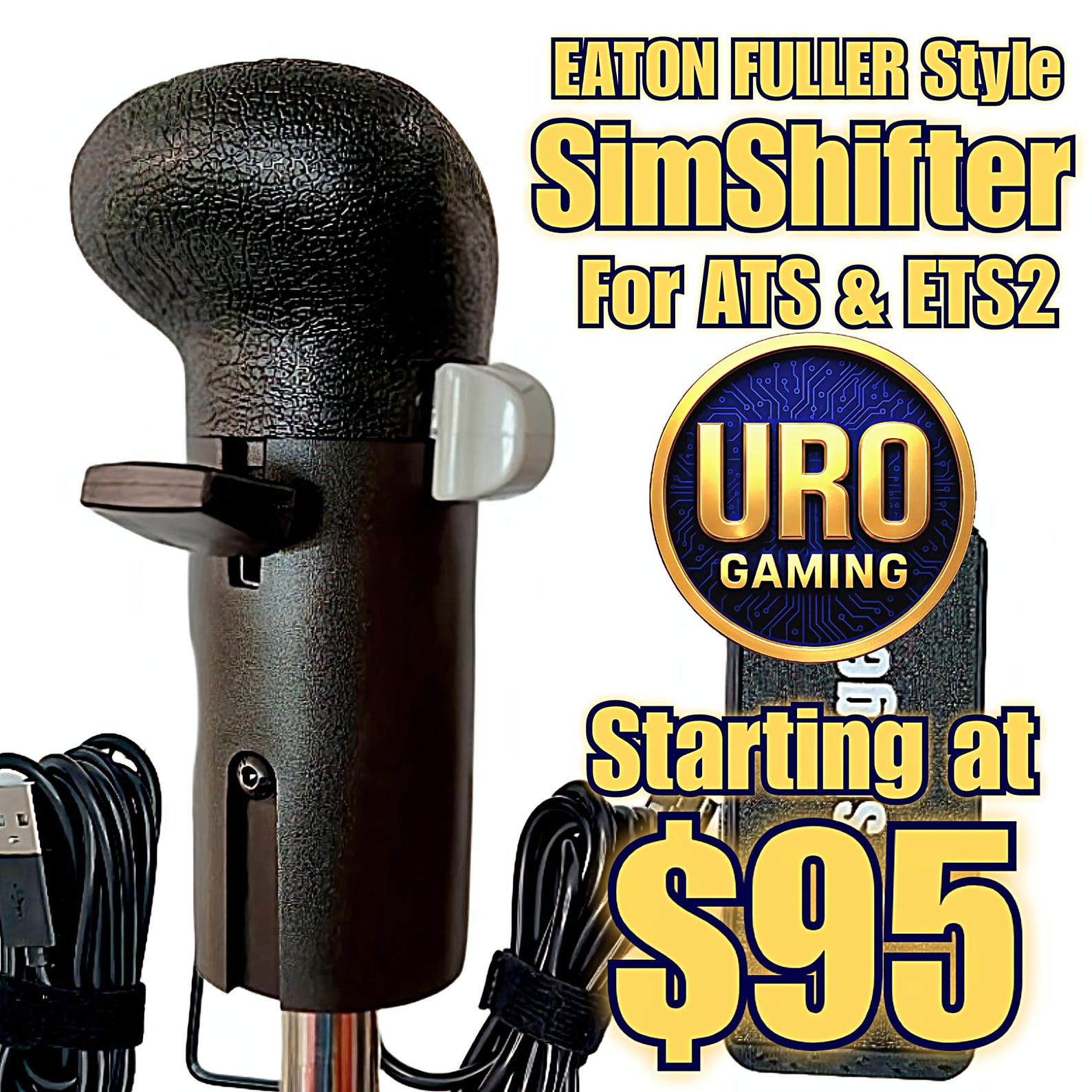 LHD Uro_gaming Simshifter for ATS / ETS2 Shifter Shift Knob Eaton ...