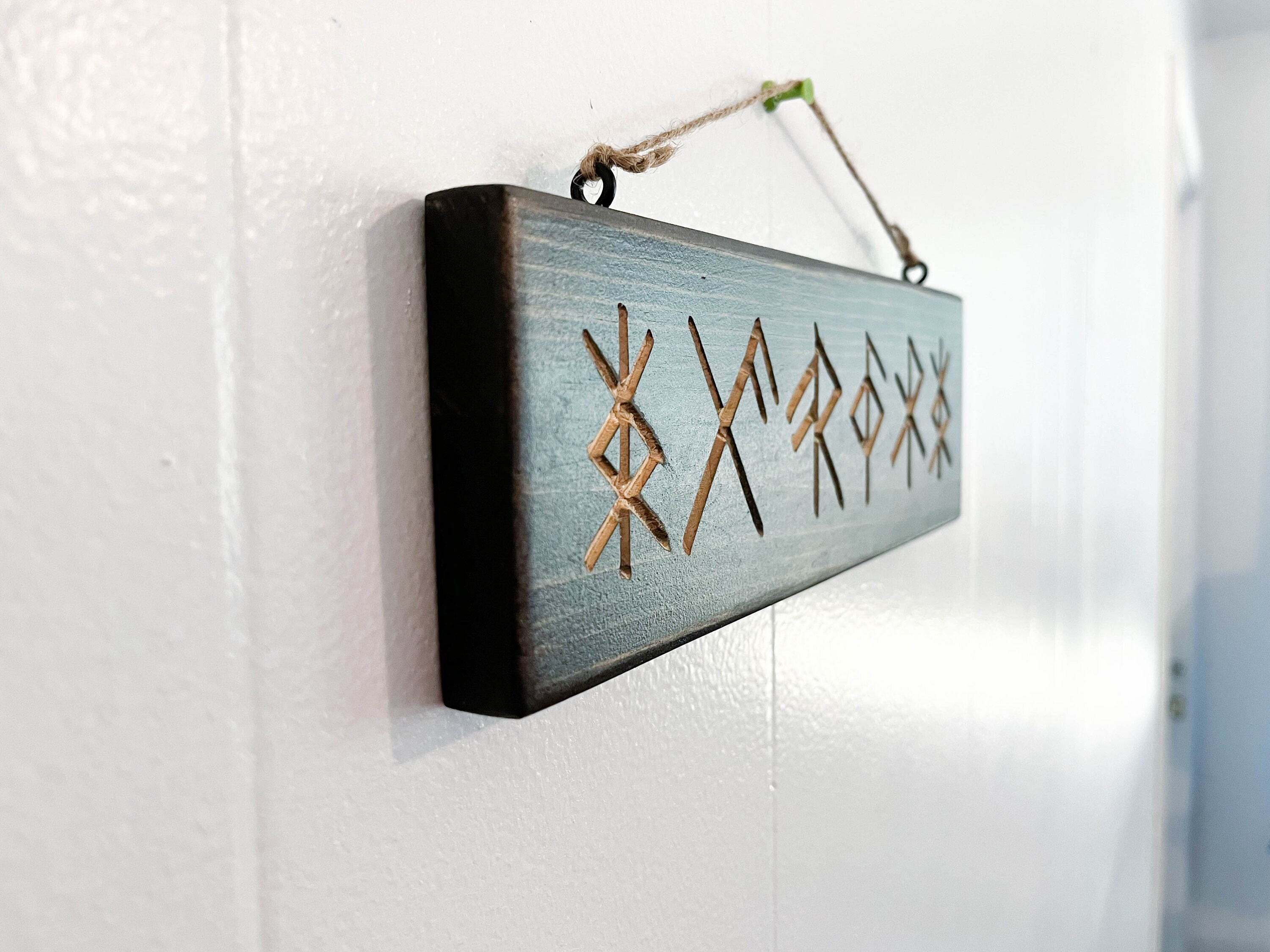 Handcrafted Protection Bind Rune Board. Protection, Good Luck, Energy ...