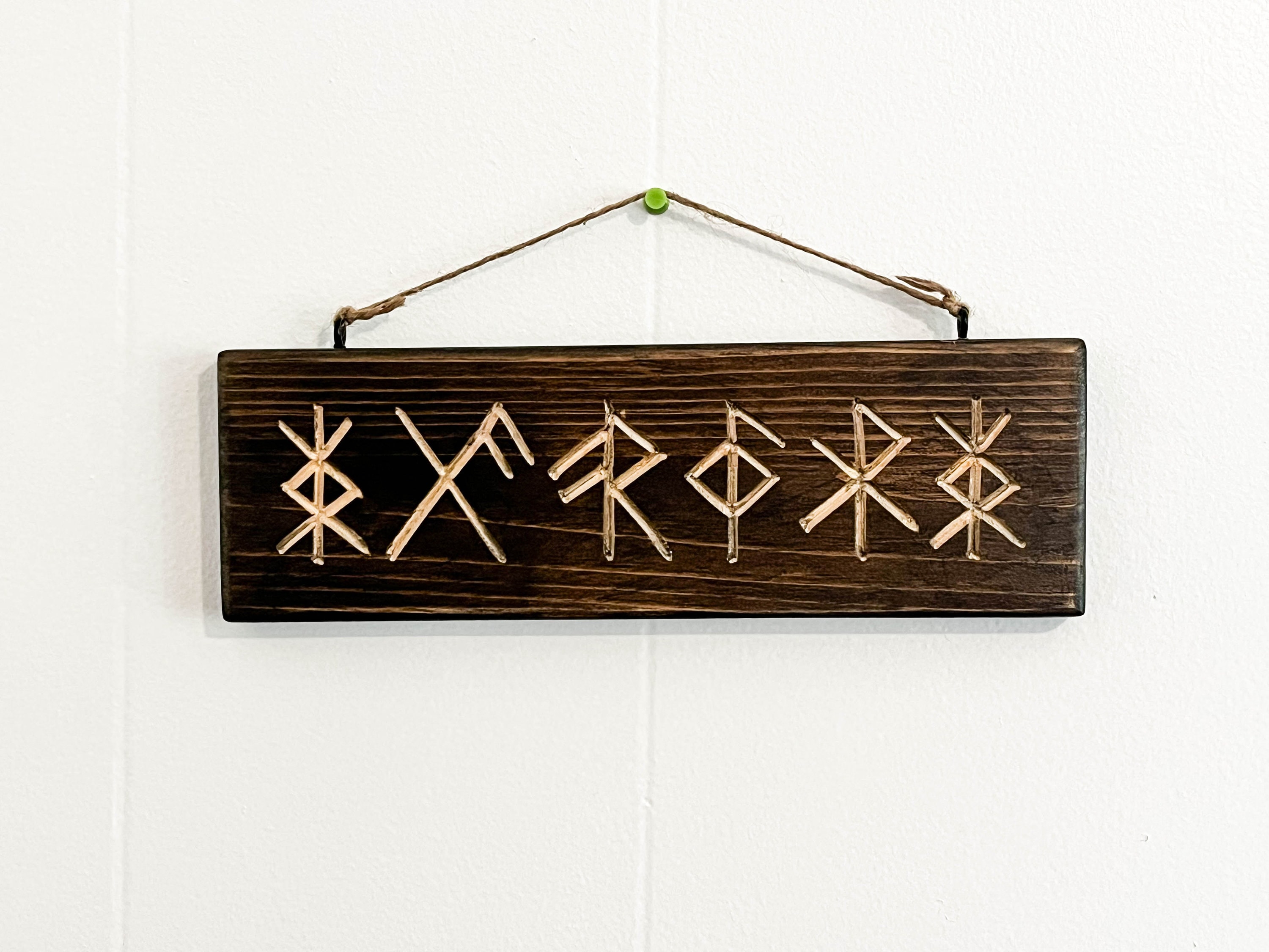 Handcrafted Protection Bind Rune Board. Protection, Good Luck, Energy ...