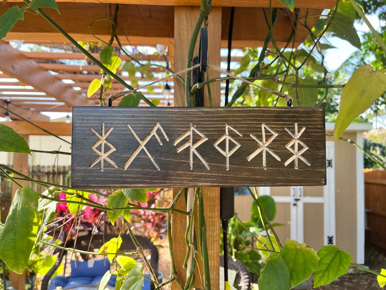 Handcrafted Protection Bind Rune Board. Protection, Good Luck, Energy ...