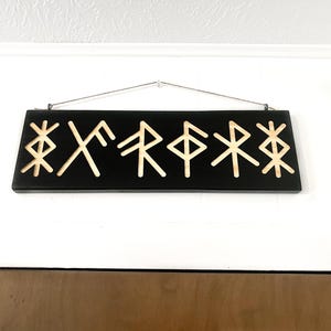 Handcrafted Protection Bind Rune Board. Protection, Good Luck, Energy ...