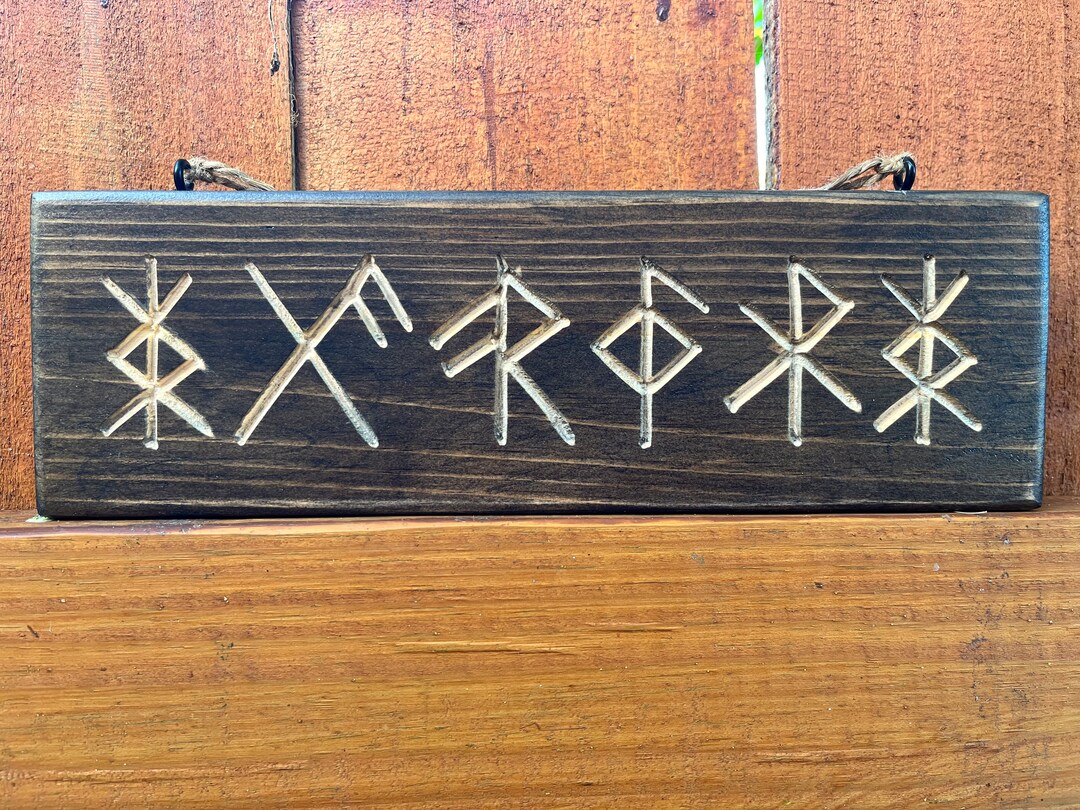 Handcrafted Protection Bind Rune Board. Protection, Good Luck, Energy ...