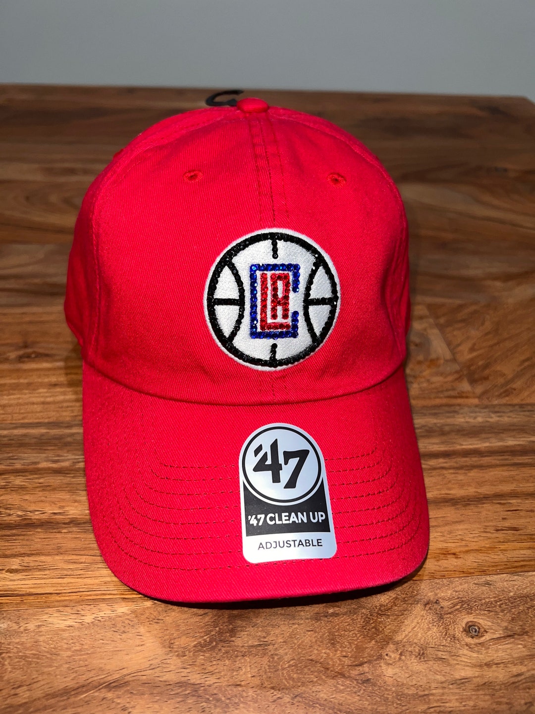 Los Angeles Clippers Red Diamond Crystal Adjustable Hat - Etsy