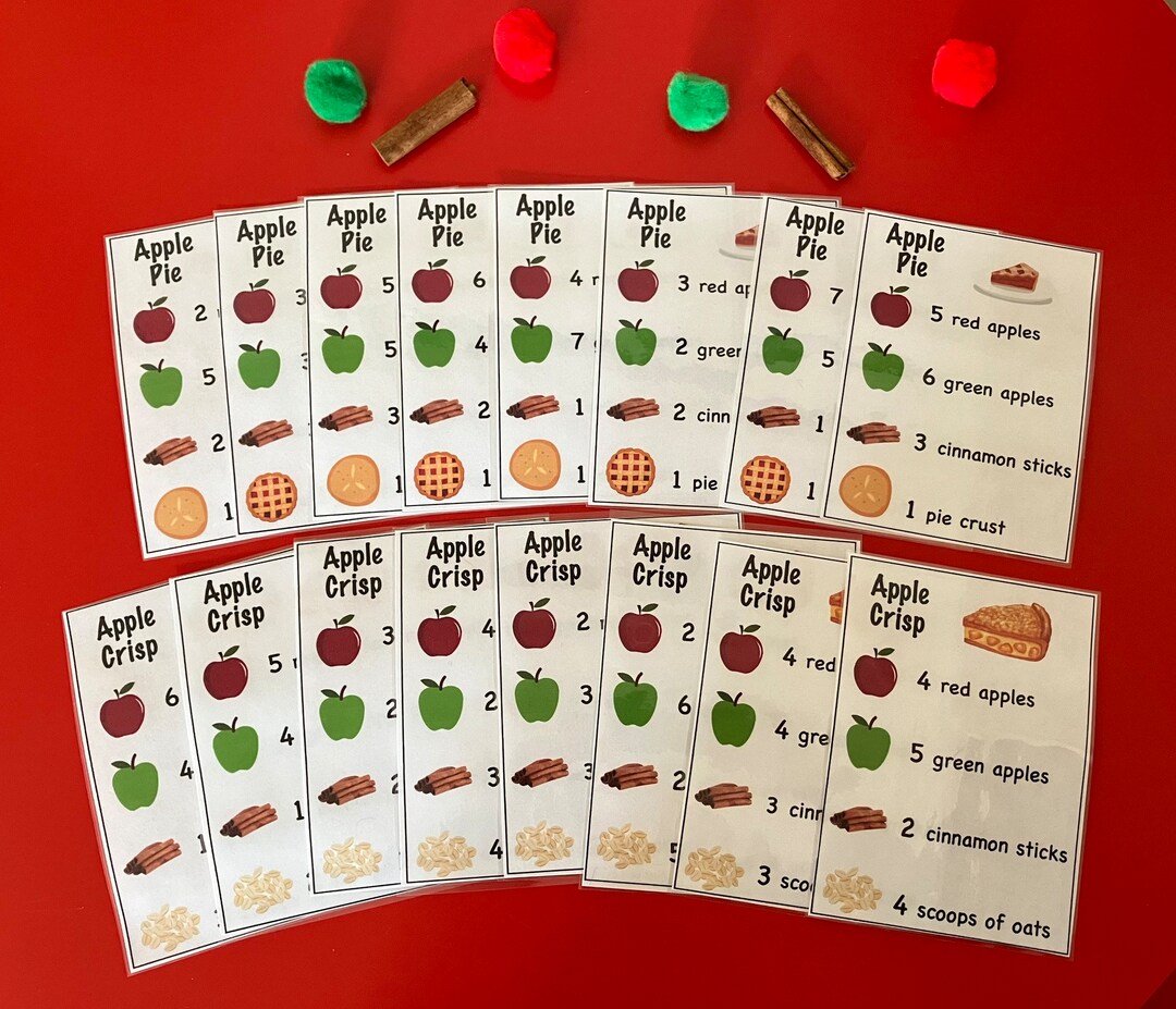 Digital Apple Pie/apple Crisp Recipe Cards - Etsy
