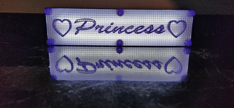Princess Light up 3D Printed Sign - Etsy