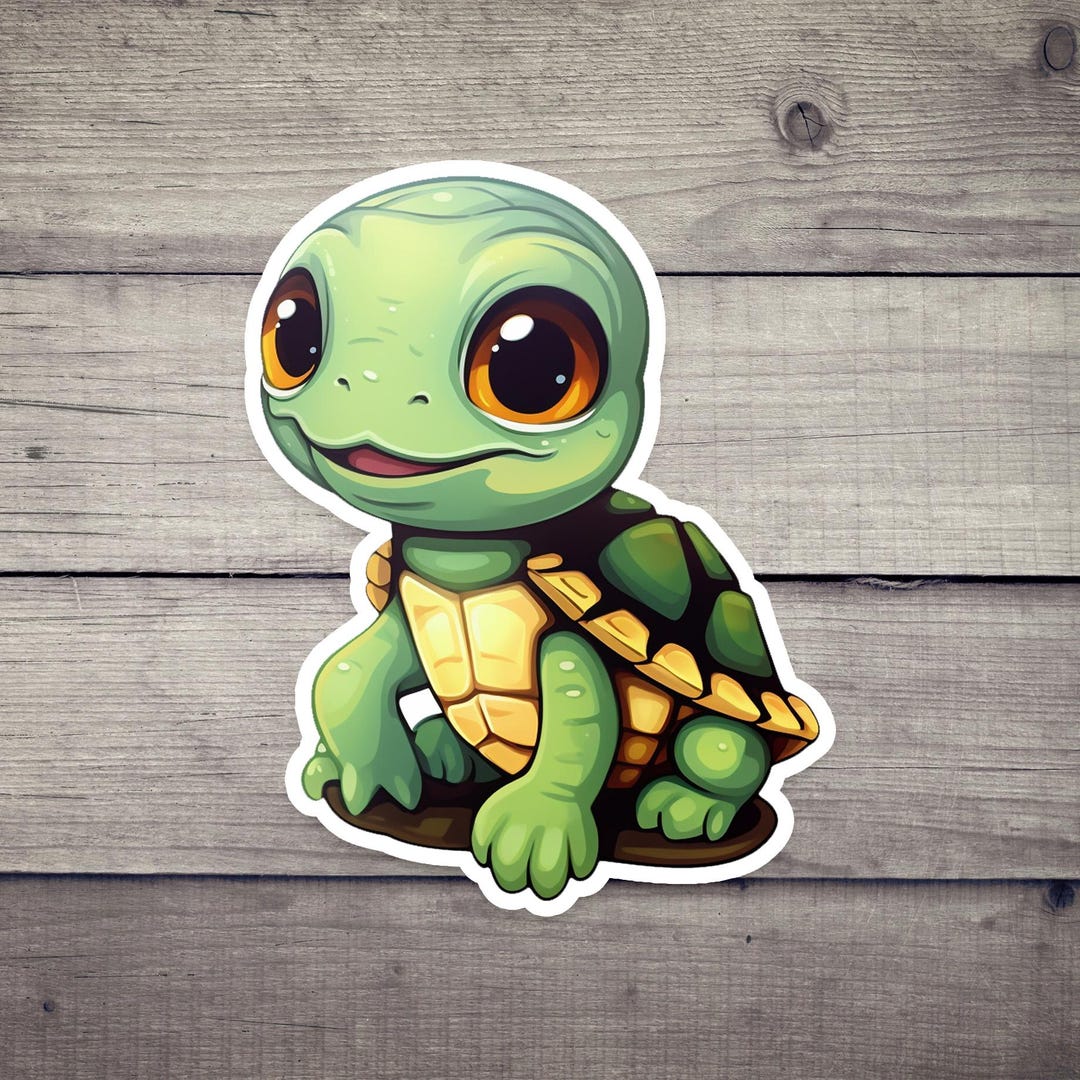 Adorable Baby Turtle Sticker - Etsy