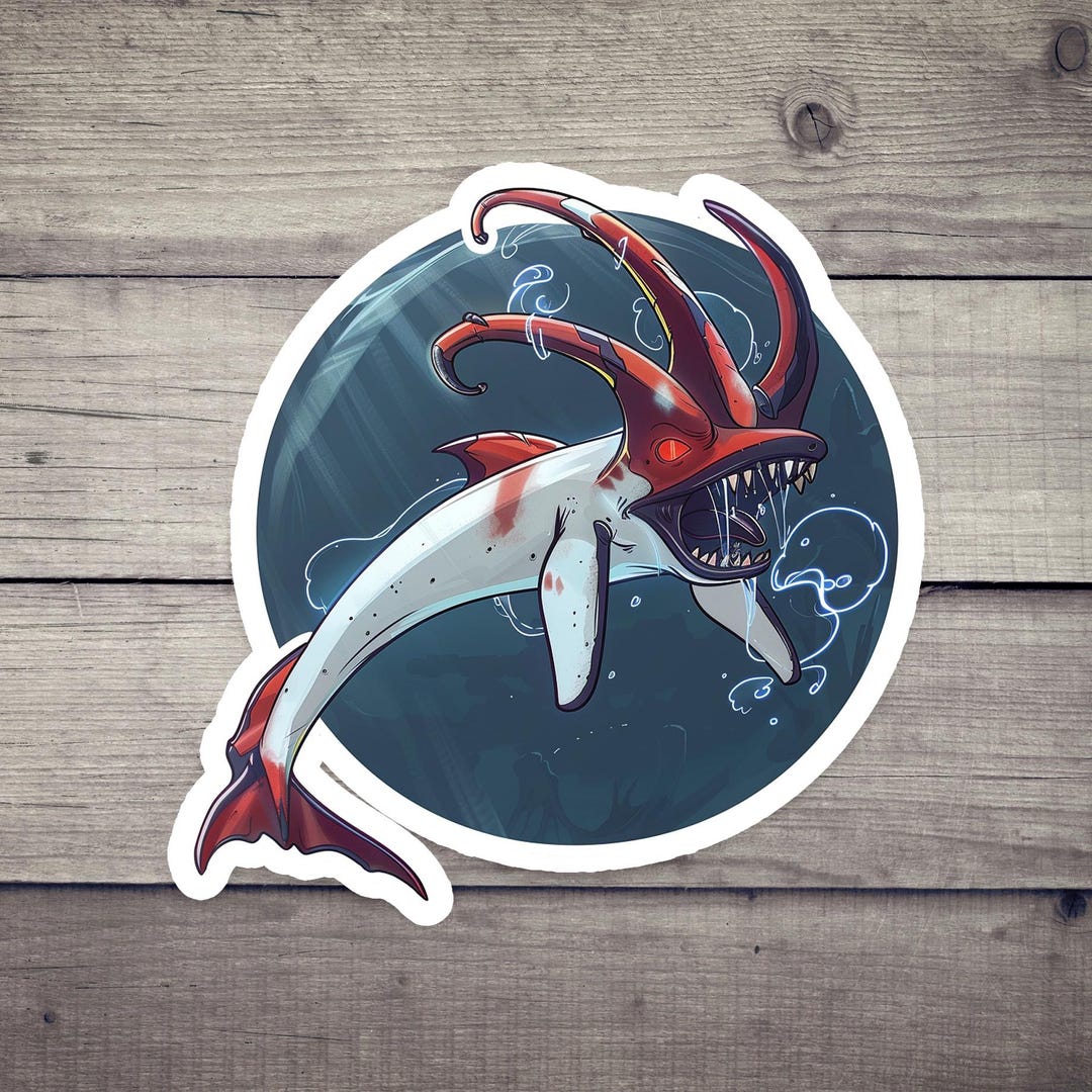 Ocean Creature Sticker - Large Submarine Monster Design - Etsy