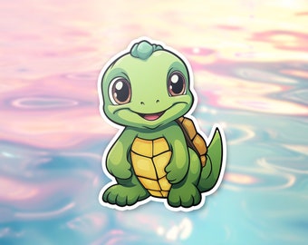 Printable Turtle Sticker / 2 Sticker Sheet / Print and Cut Turtle ...