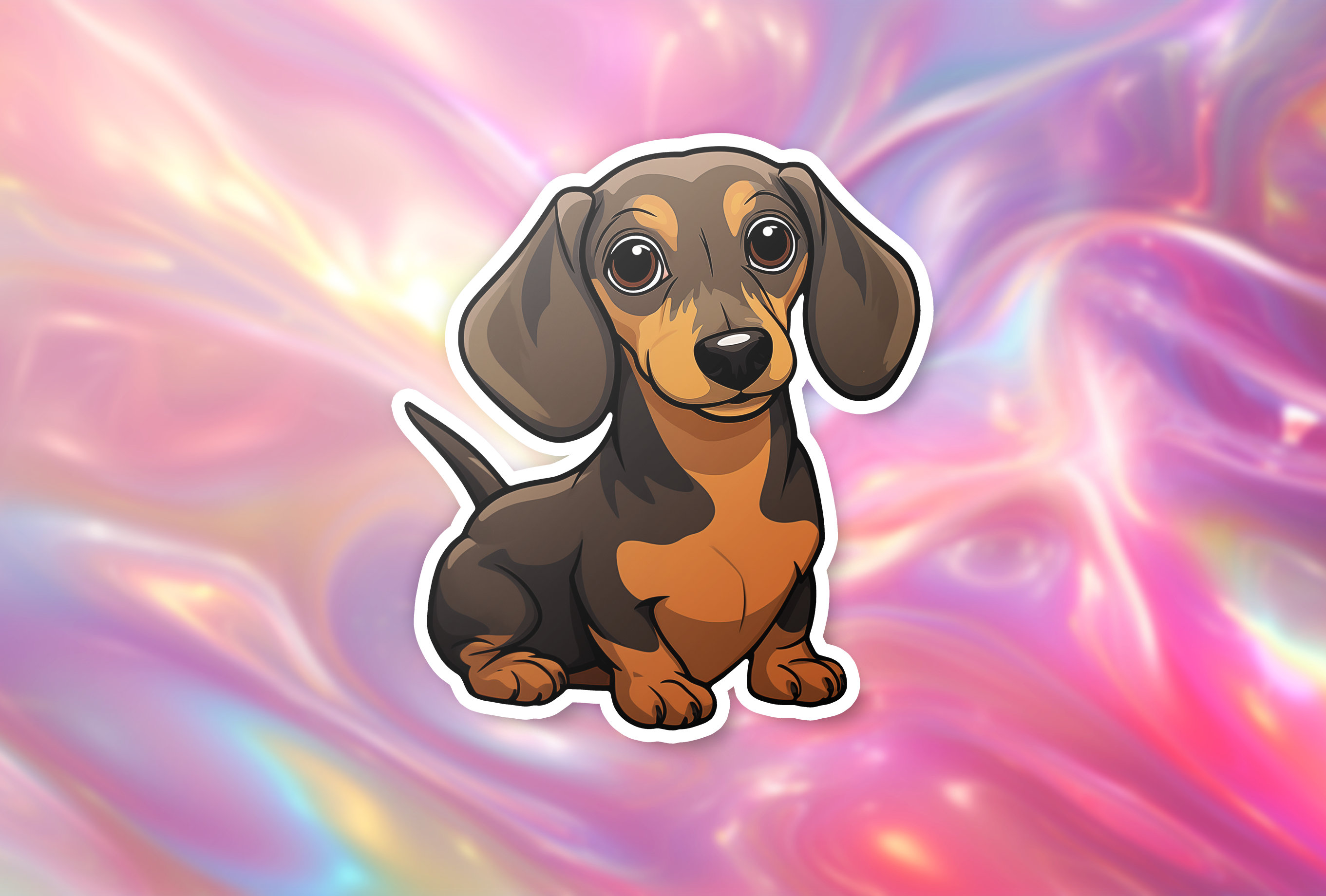 Cute Dachshund Sticker - Etsy
