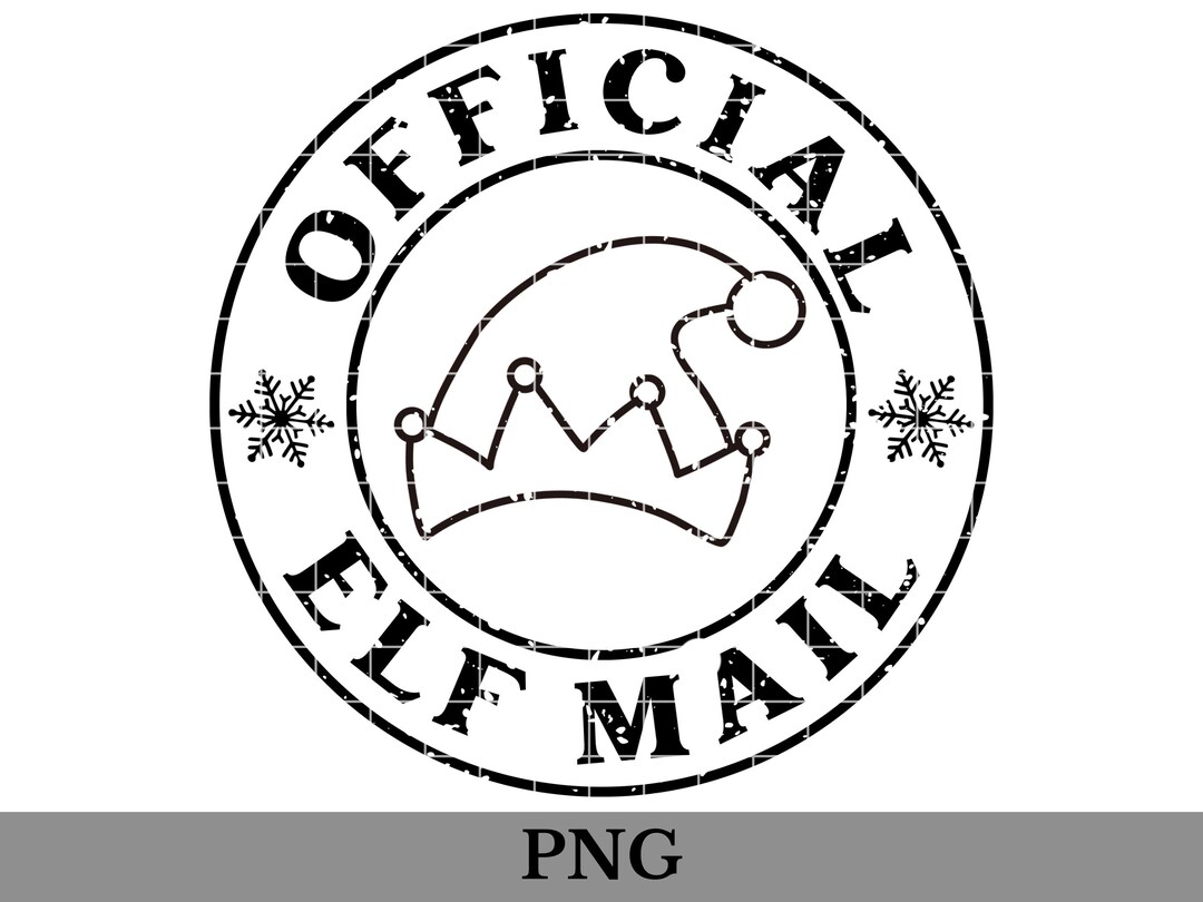 Official Elf Mail Stamp PNG Seal North Pole Christmas Elf Santa Claus ...