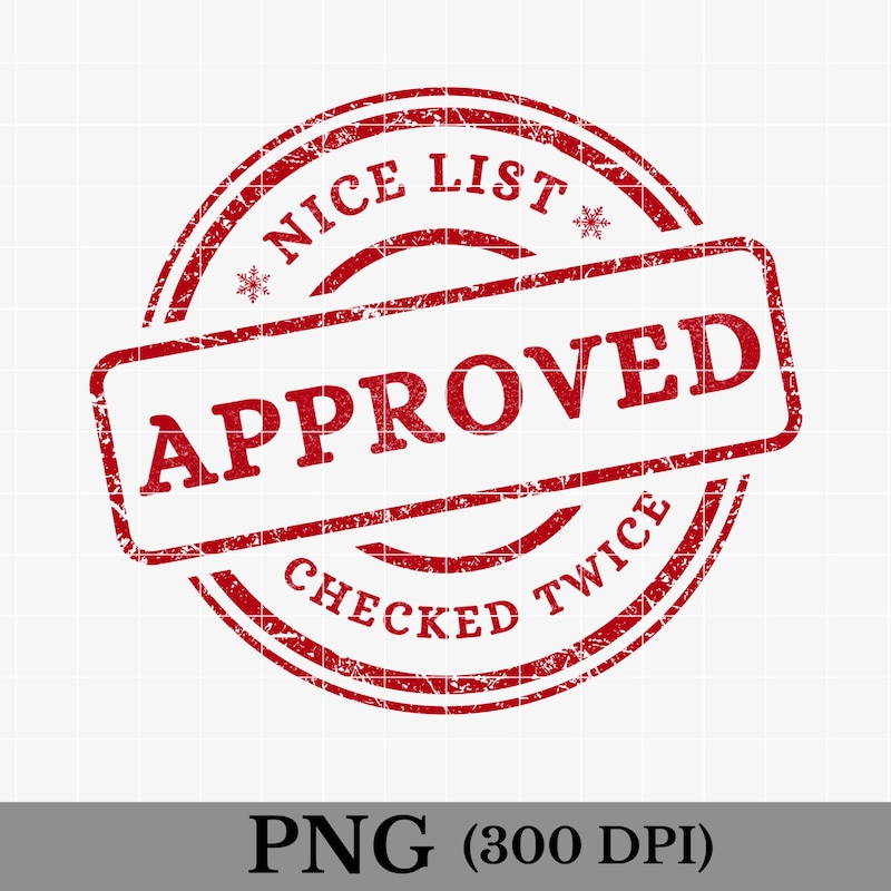 Santa Approved Stamp - Etsy