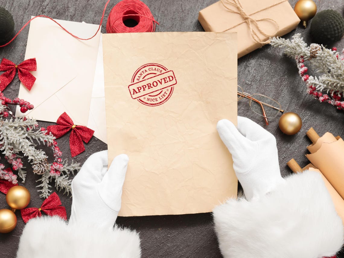 Santa Claus Approved Nice List Stamp PNG Official Seal North Pole ...