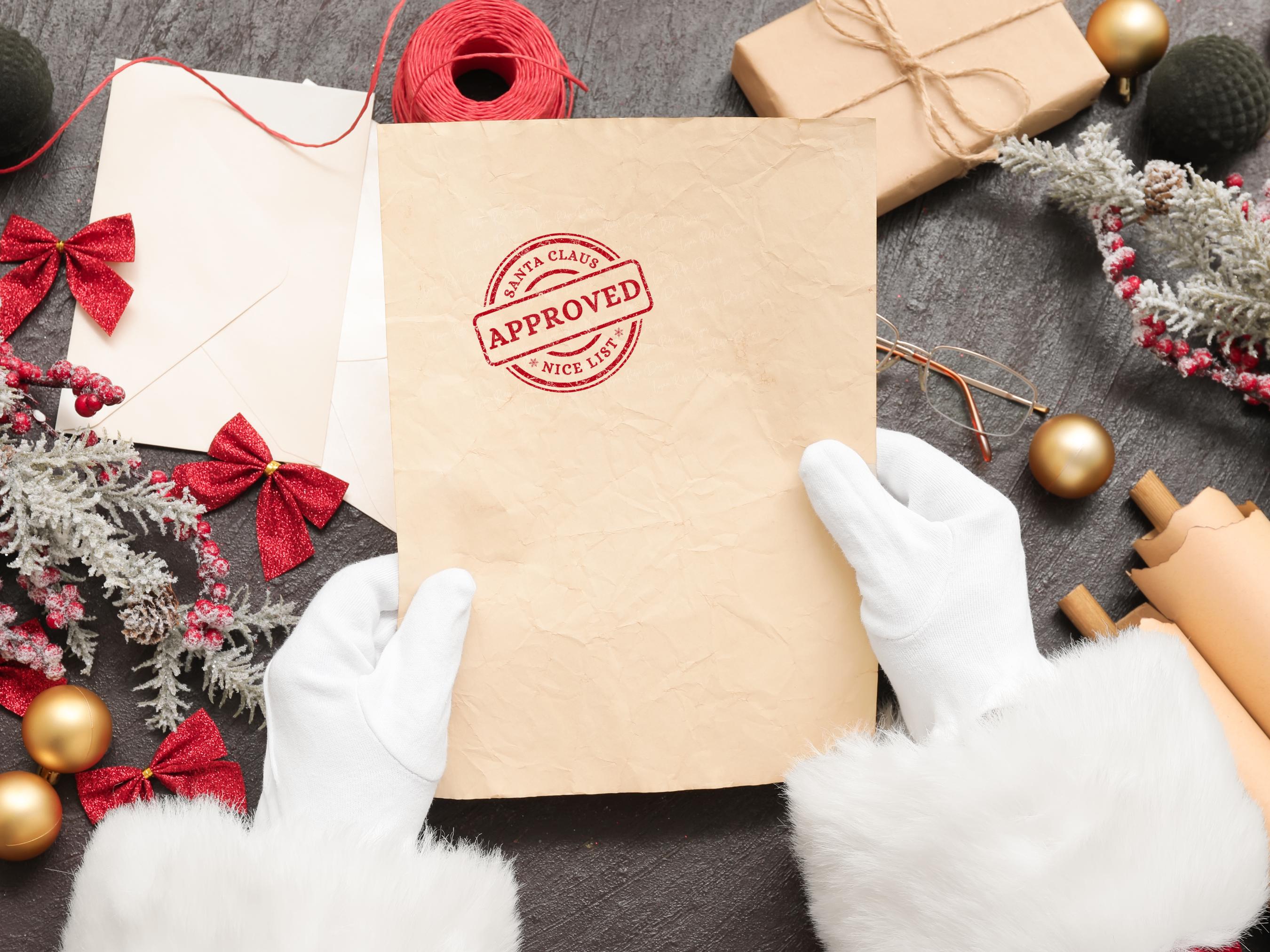 Santa Claus Approved Nice List Stamp PNG Official Seal North Pole ...