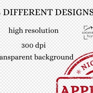 Santa Claus Approved Nice List Stamp PNG Bundle Official Seal North ...