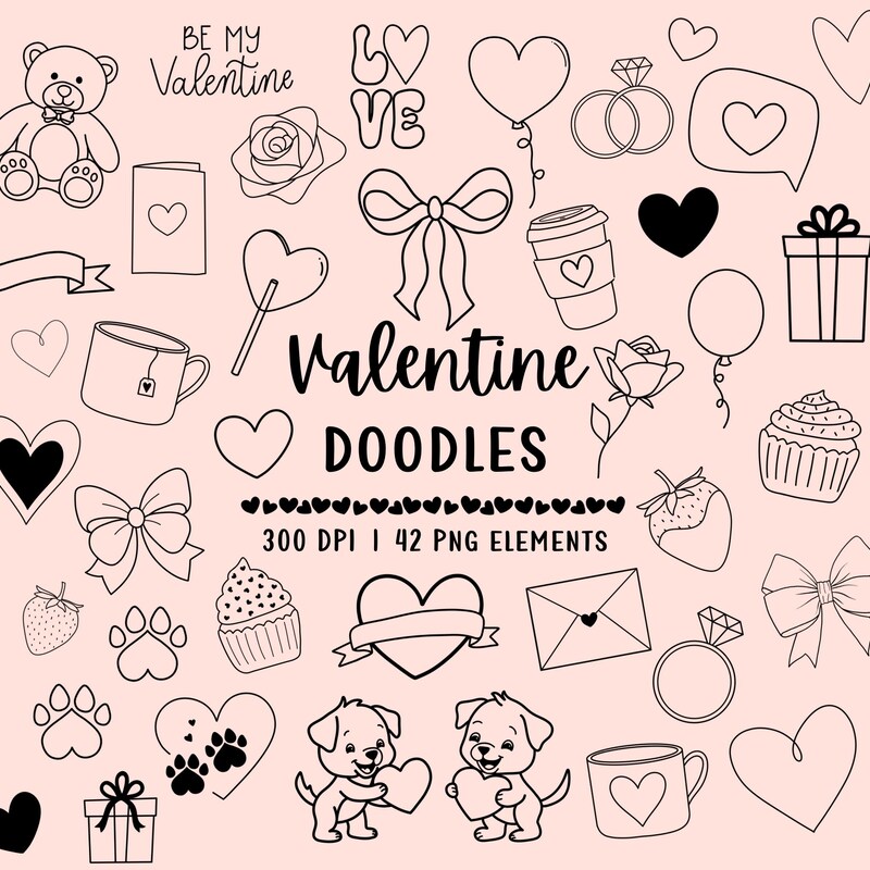Valentine Clip Art - Etsy
