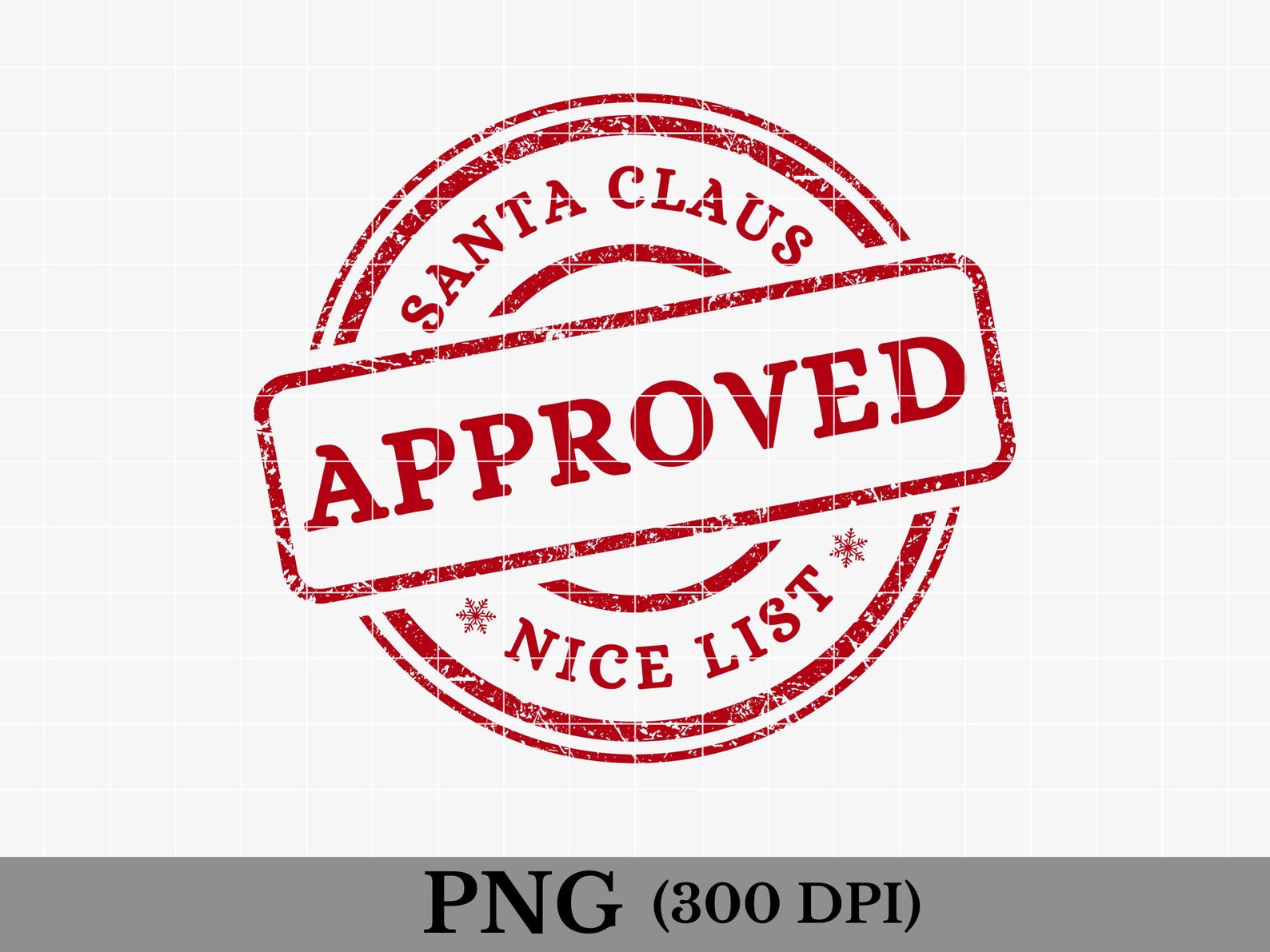 Santa Claus Approved Nice List Stamp PNG Official Seal North Pole ...