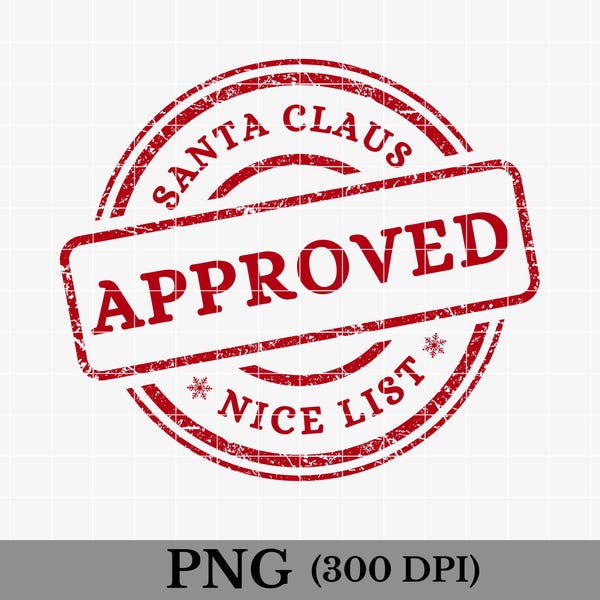Santa Approved Stamp - Etsy