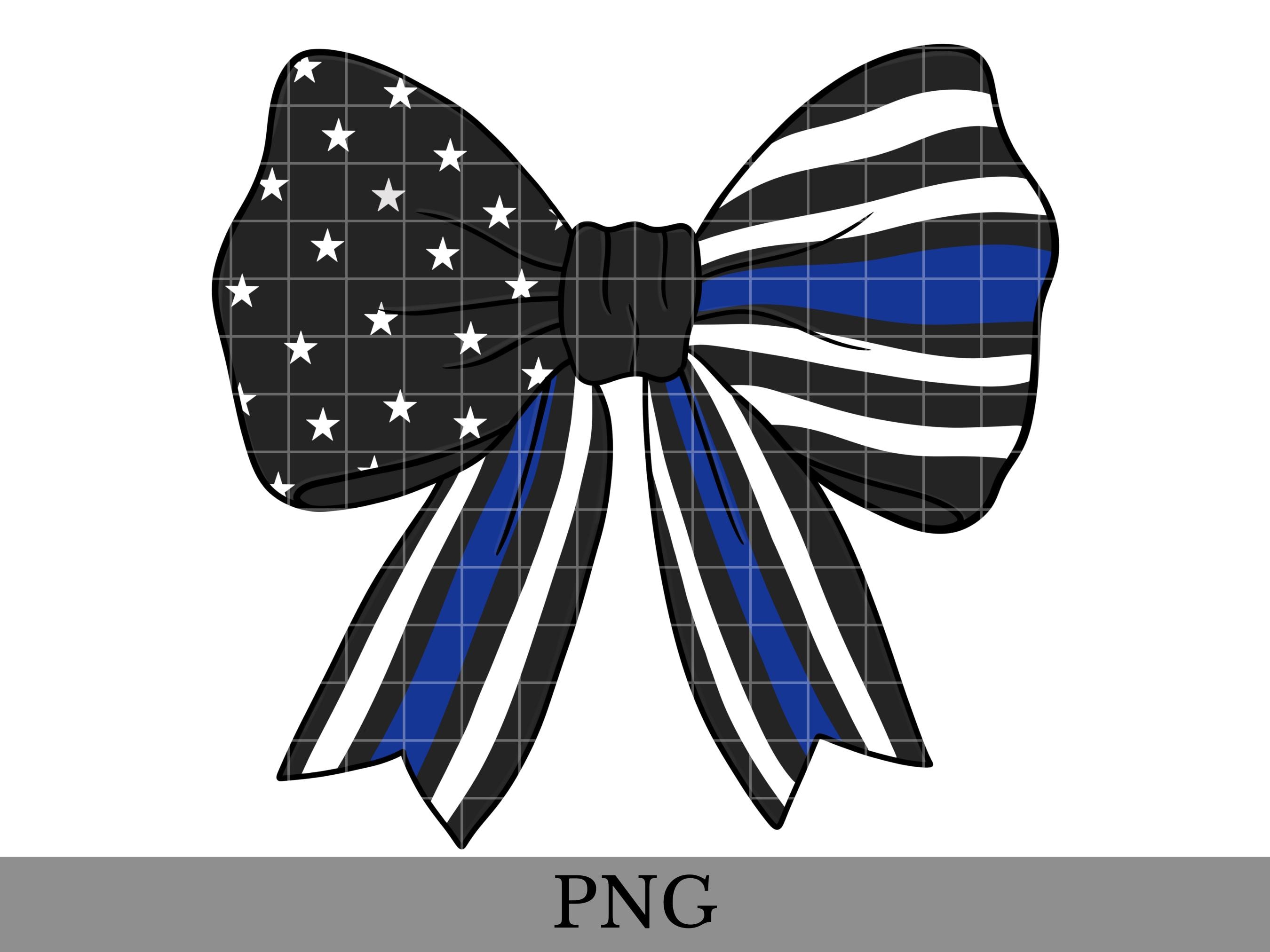 Thin Blue Line Bow PNG Police Wife Cop Wifey Law Enforcement Officer ...