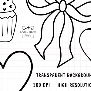 Hand Drawn Valentine Doodles PNG, Valentine’s Day Line Art Images ...