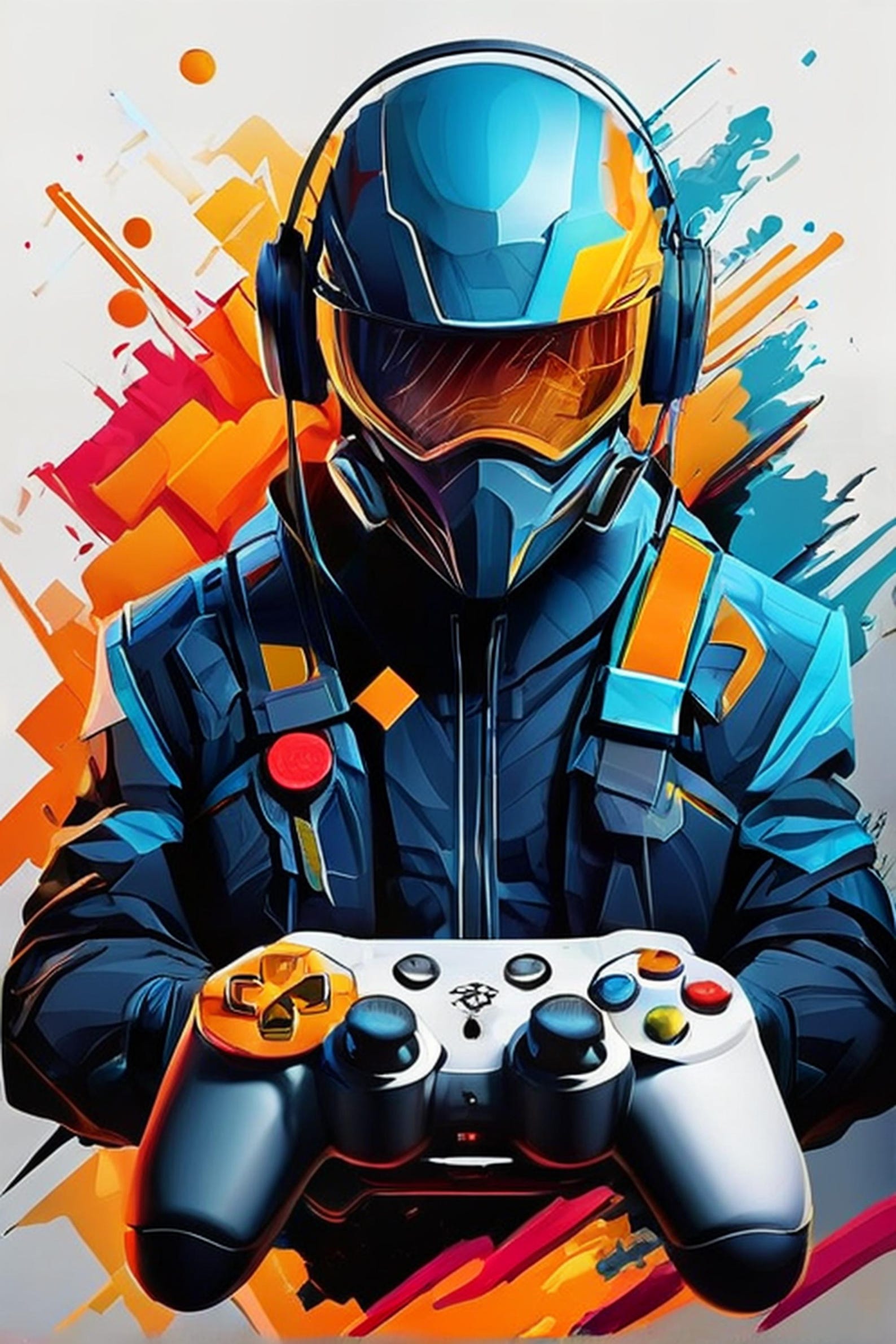 Gamming Wallpeper Gamepad Wall Decor Printable Dijital Art High Quality ...