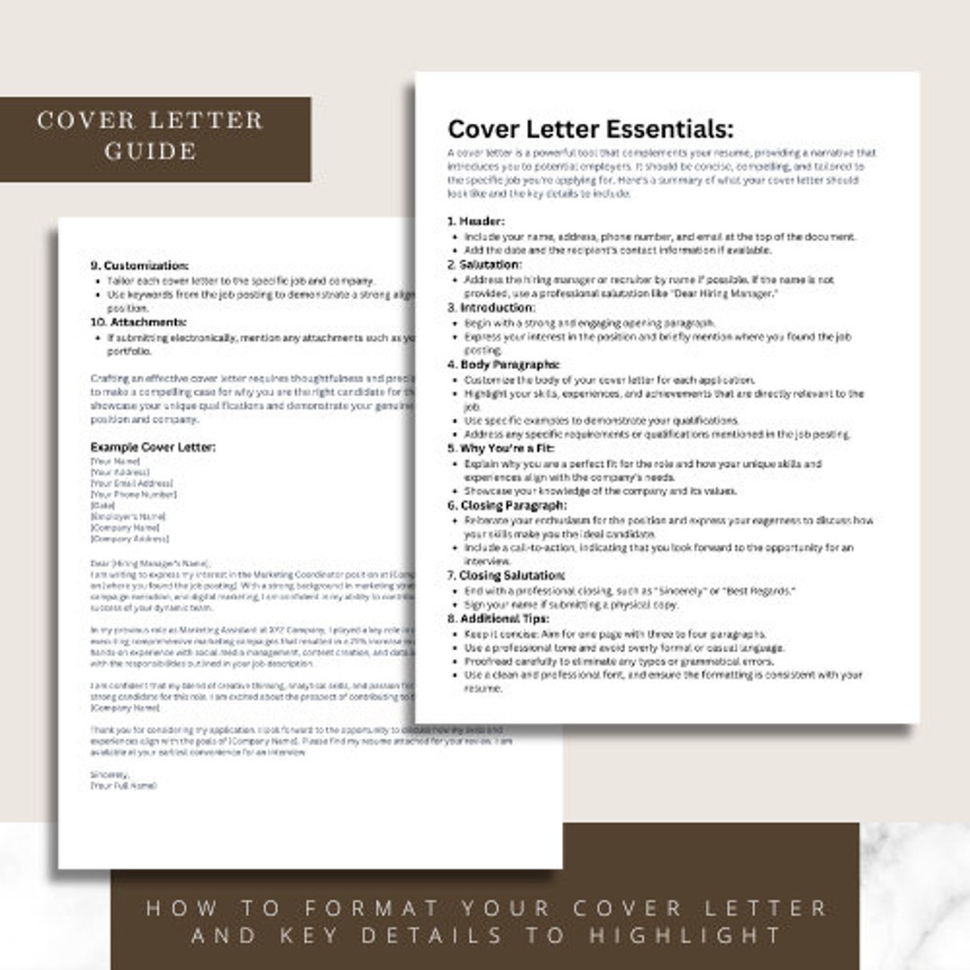 Cover Letter Guide, Cover Letter Essentials, Professional Cover Letter ...
