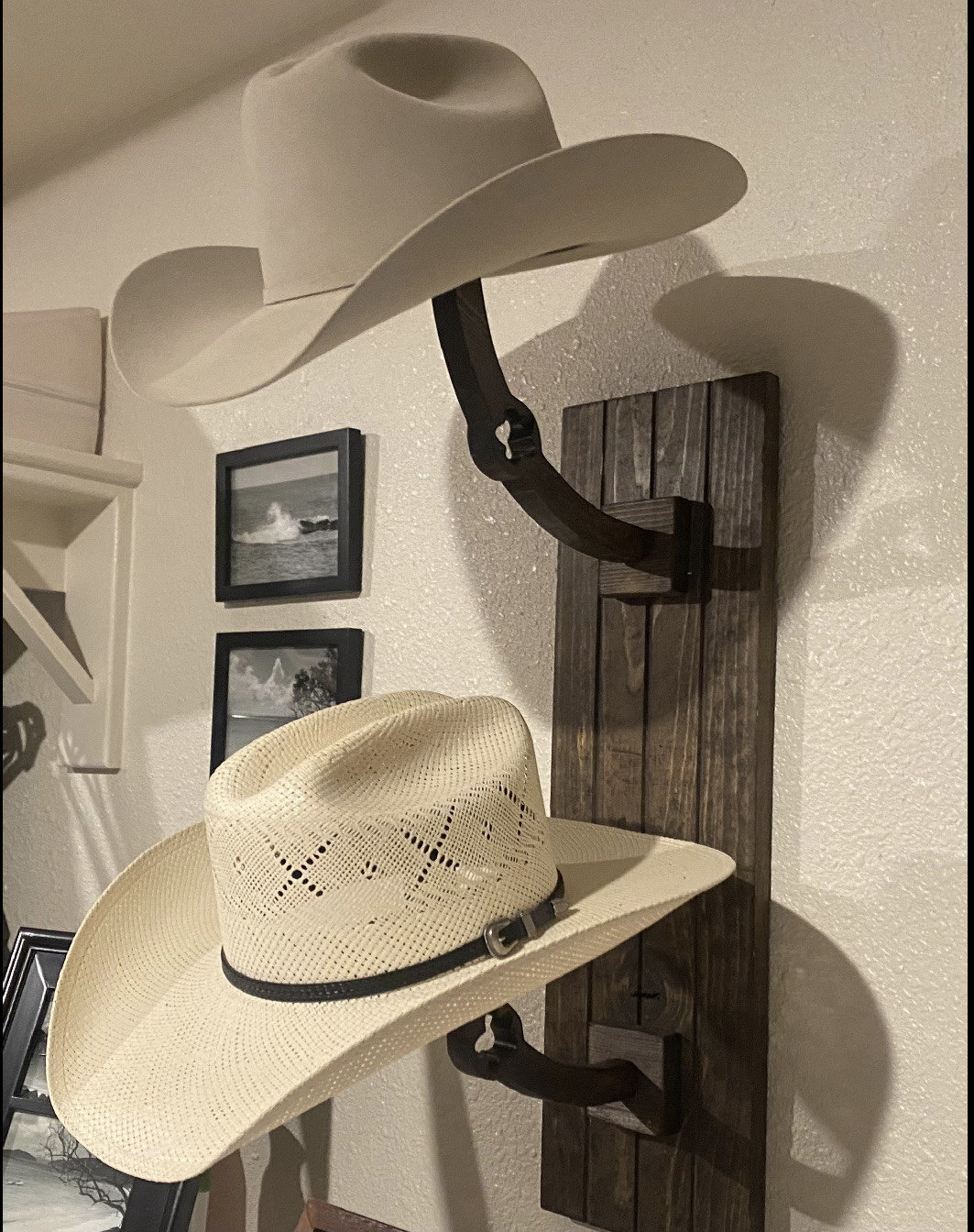 Hat Rack for Cowboy Hats Hat Wall Display for Farmhouse Decor Stylish ...