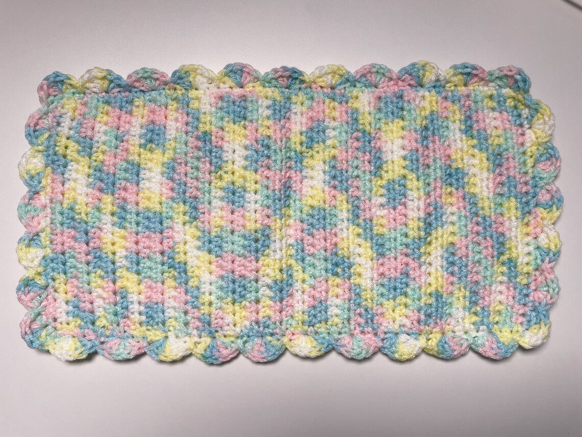 Pastel Rainbow Crochet Handmade Keyboard Desk Mat - Etsy