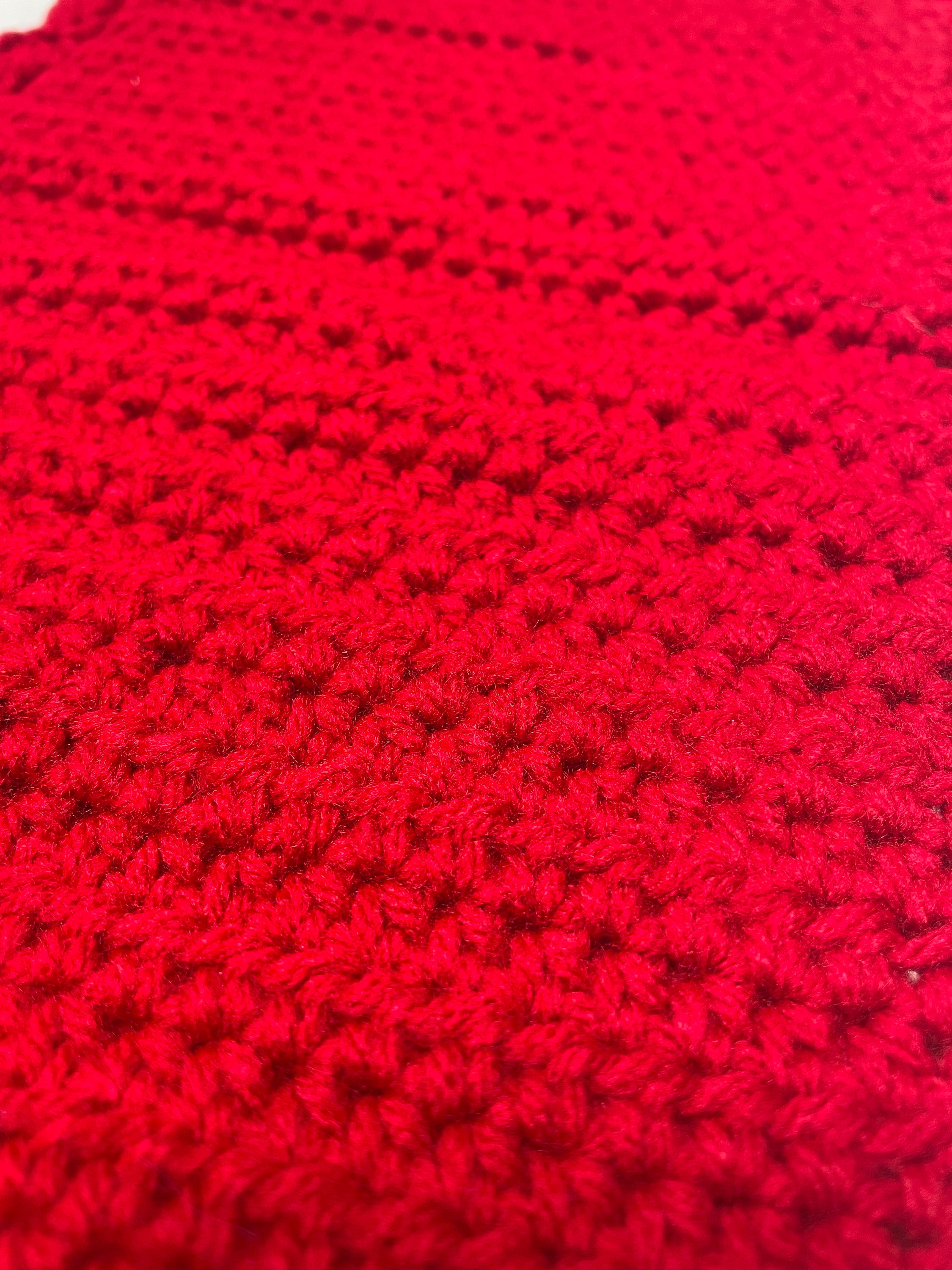 Red Crochet Handmade Keyboard Desk Mat - Etsy