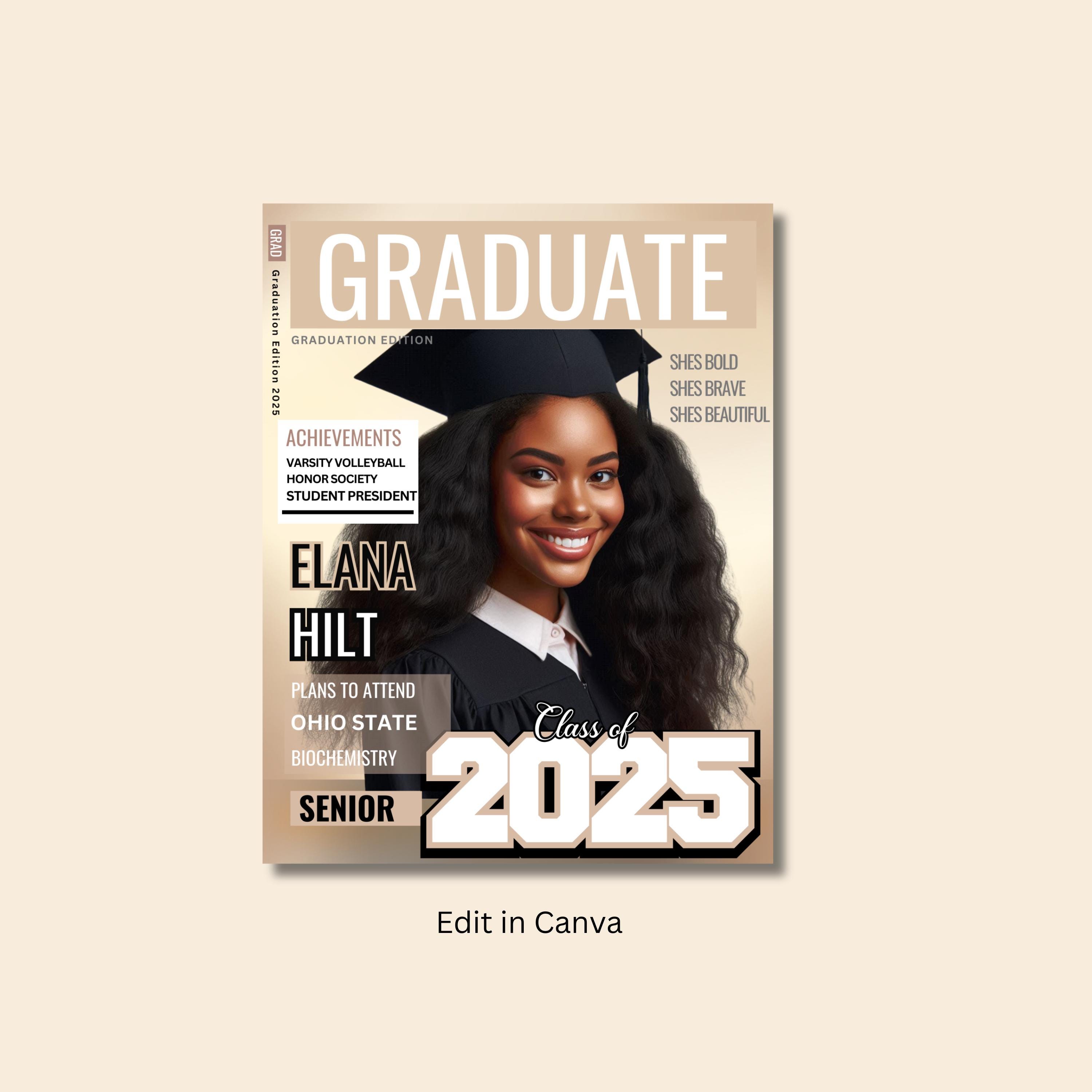 DIY Graduation Magazine Cover Personalized Senior Graduation Keepsake ...