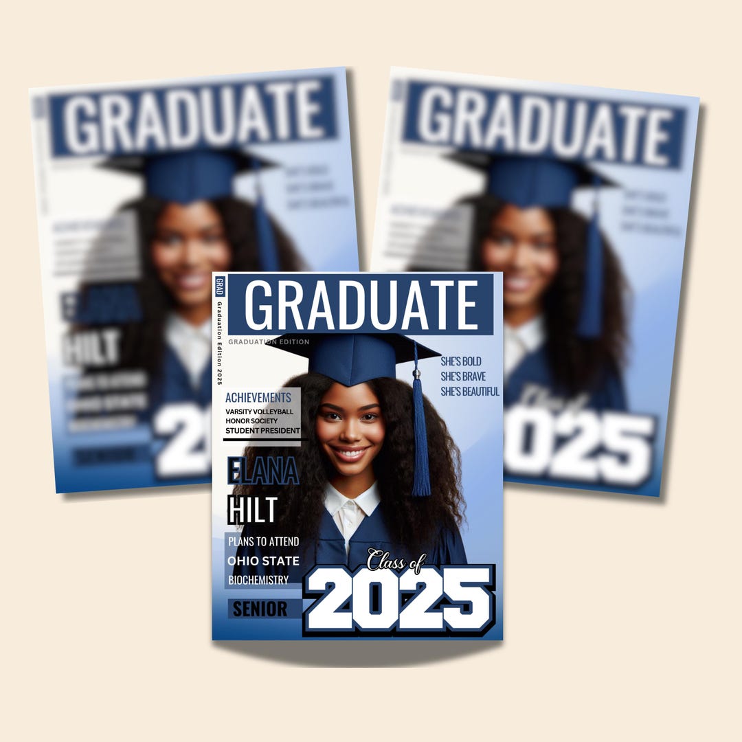 DIY Graduation Magazine Cover Personalized Senior Graduation Keepsake ...