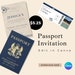 Passport Invitation Template for Destination Wedding, Birthday Party ...