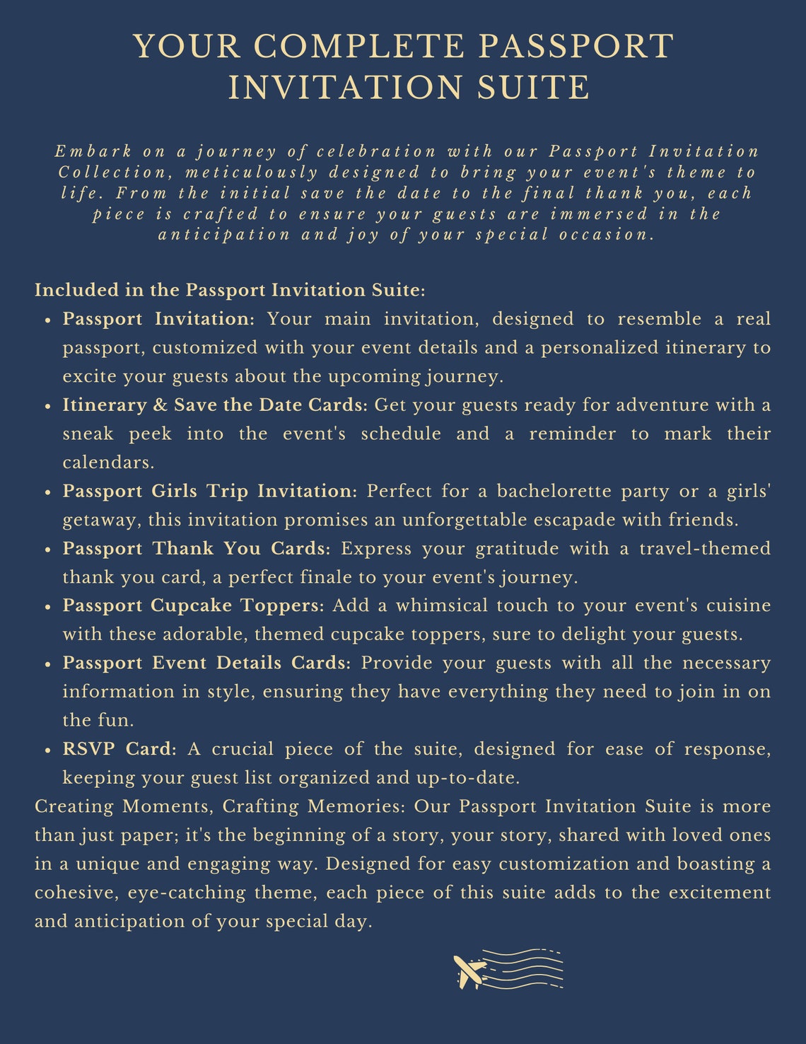 Passport Invitation Template for Destination Wedding, Birthday Party ...