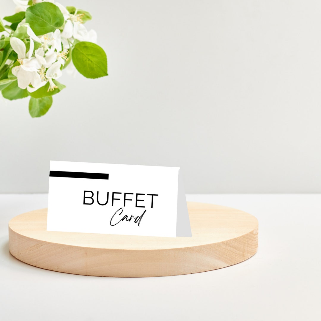 Elegant Customizable Buffet Place Cards Perfect for Graduations ...