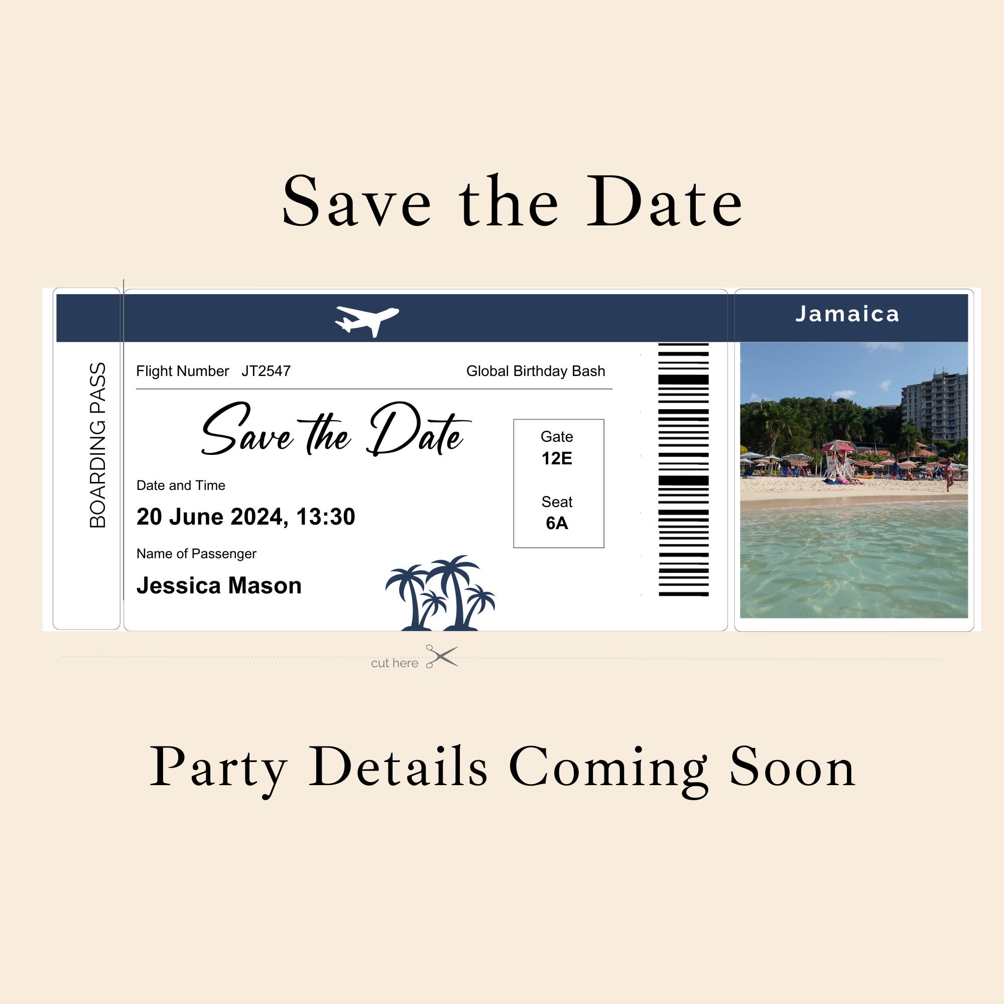 We Customize Your Passport Birthday Invitations, Personalized Travel ...