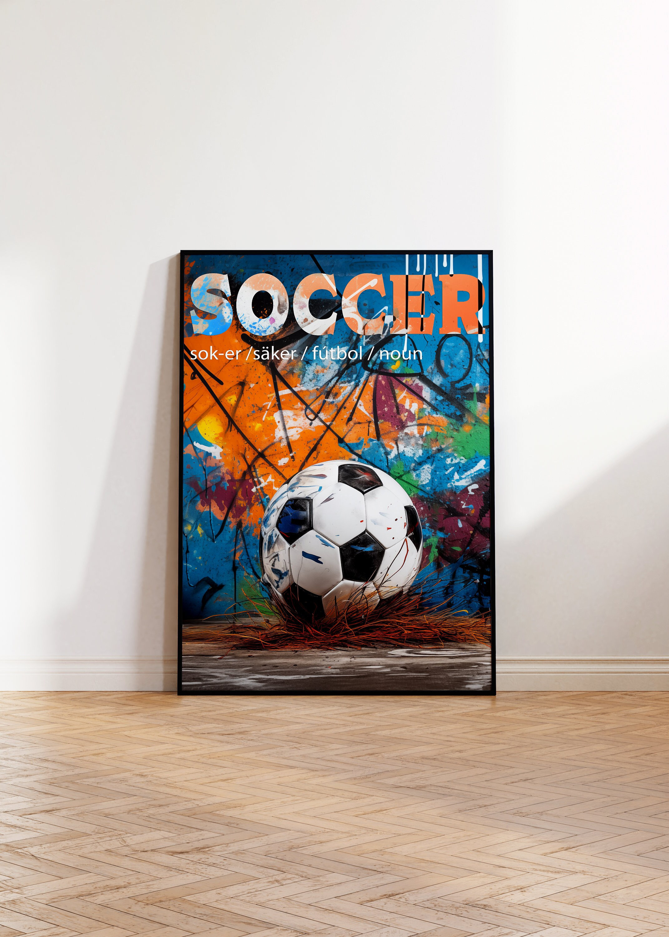 Soccer Ball Art Soccer Definition Print Sport Art Soccer Ball Poster ...