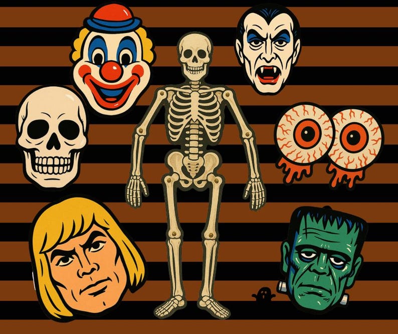 Vintage Halloween Clipart Bundle: Beistle-inspired Retro Illustrations ...