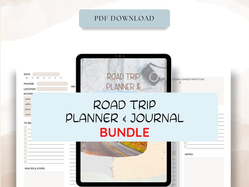Road Trip Planner BUNDLE | Vacation Planner | Travel Checklist | Travel ...