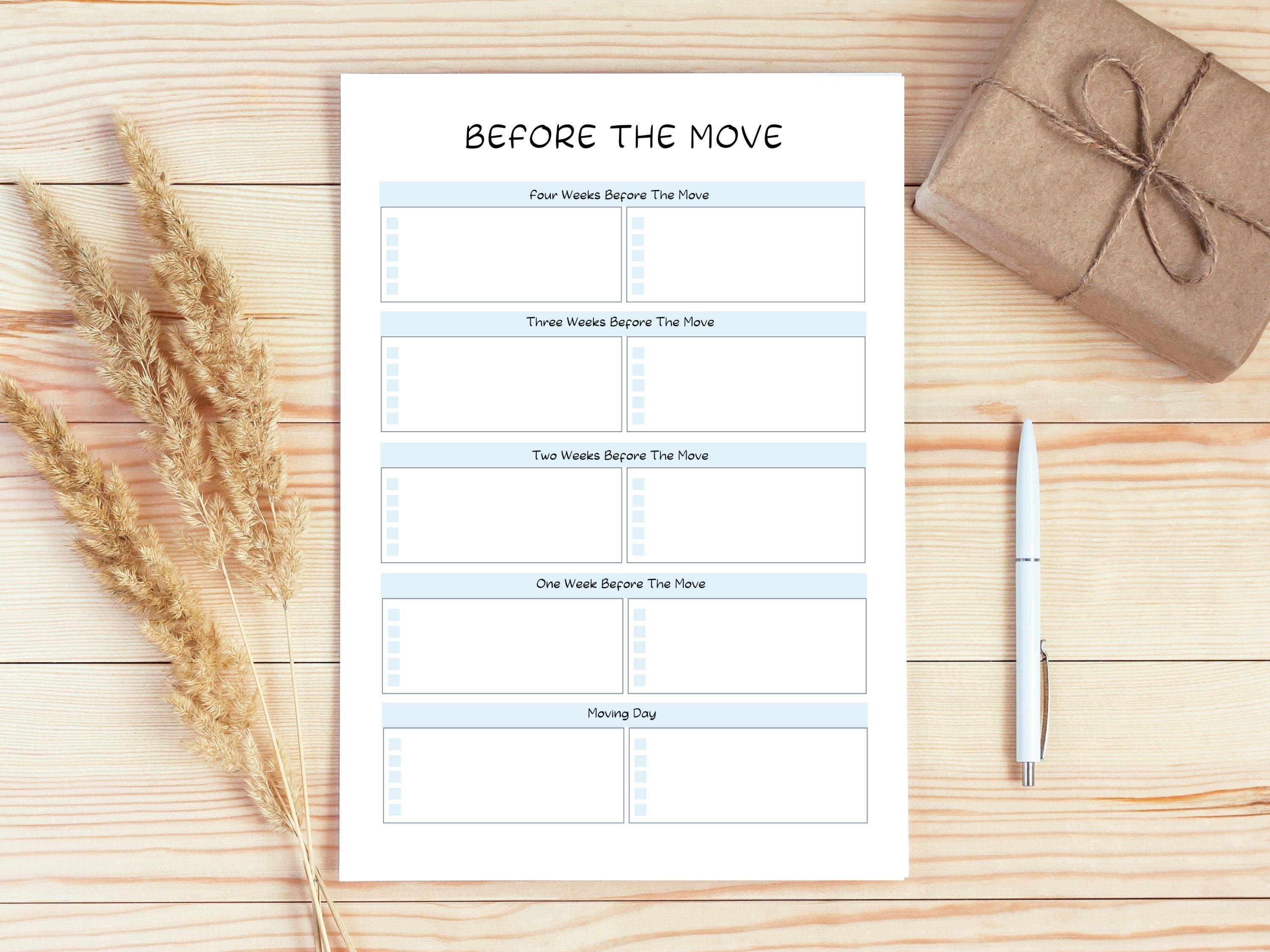 Moving Printable Planner | Moving Checklist | Change of Address ...