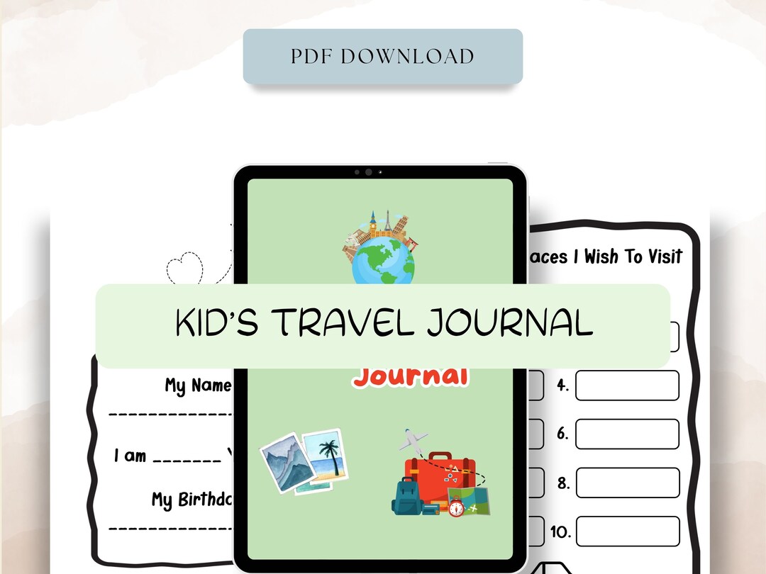 Kids Travel Journal Printable | Vacation Planner | Travel Journal ...