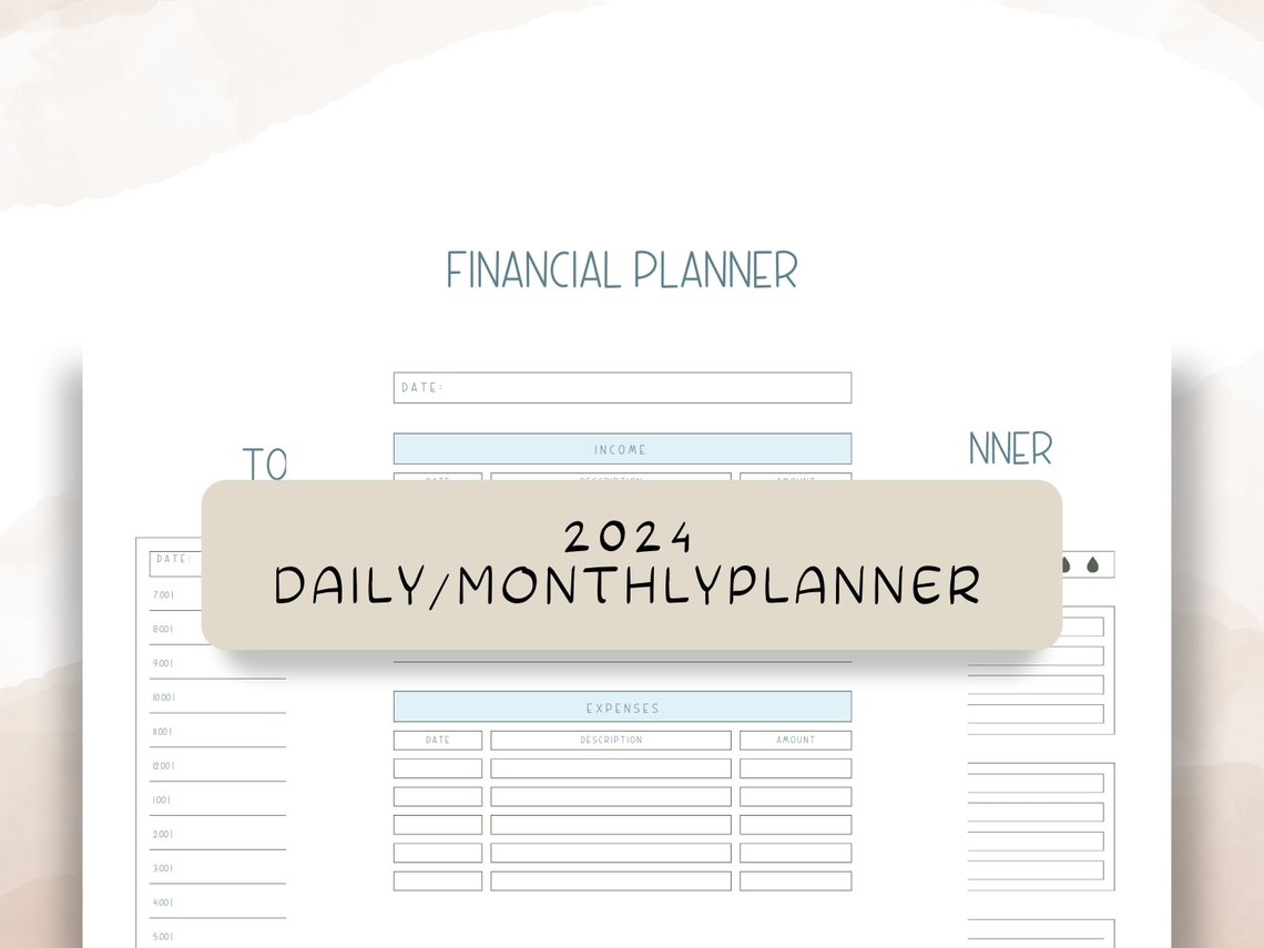 2024 Daily & Monthly Planner Dated Digital Planner Goodnotes Digital ...