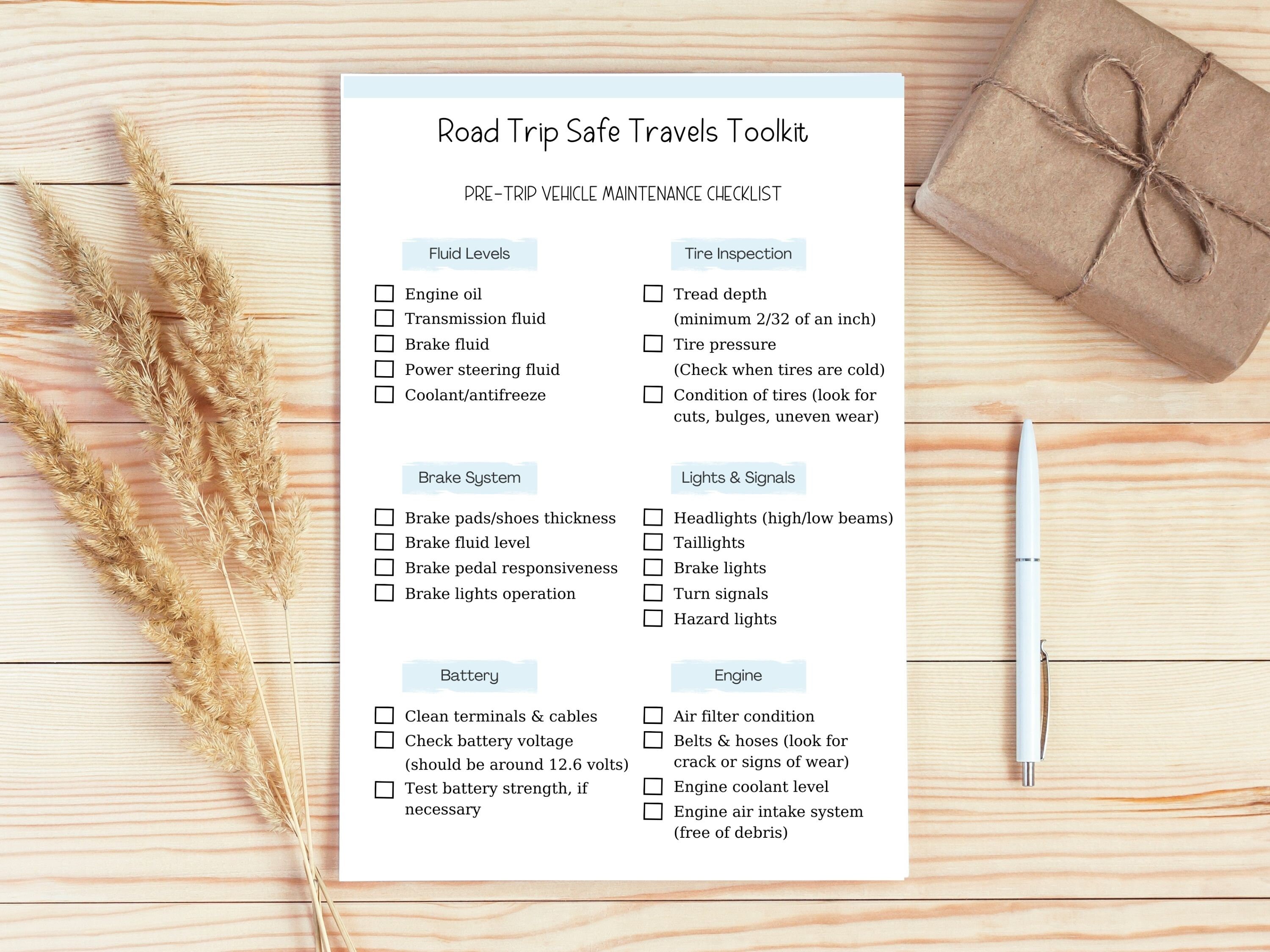 Road Trip Planner Road Trip Safety Travel Checklist Travel Safety ...