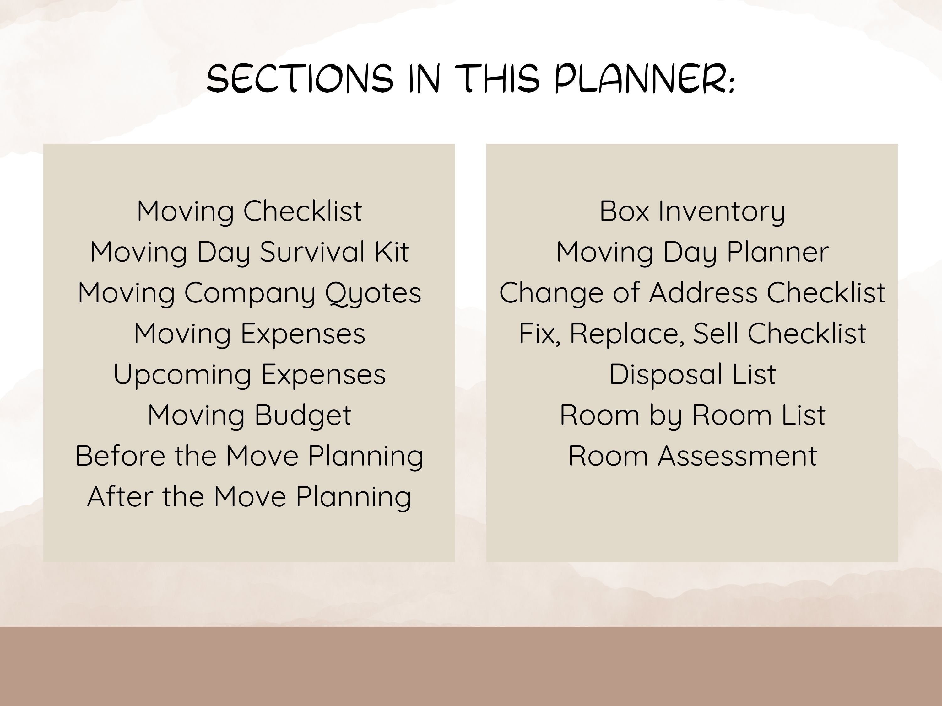 Moving Printable Planner | Moving Checklist | Change of Address ...