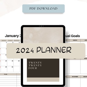 2024 Daily Weekly Monthly & Yearly Planner Dated Digital Planner ...