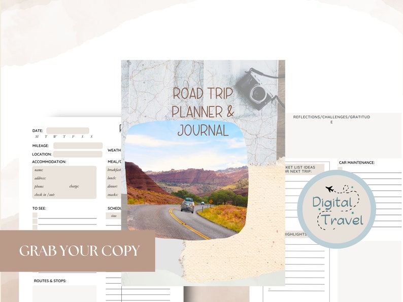 Road Trip Planner BUNDLE Vacation Planner Travel Checklist Travel ...