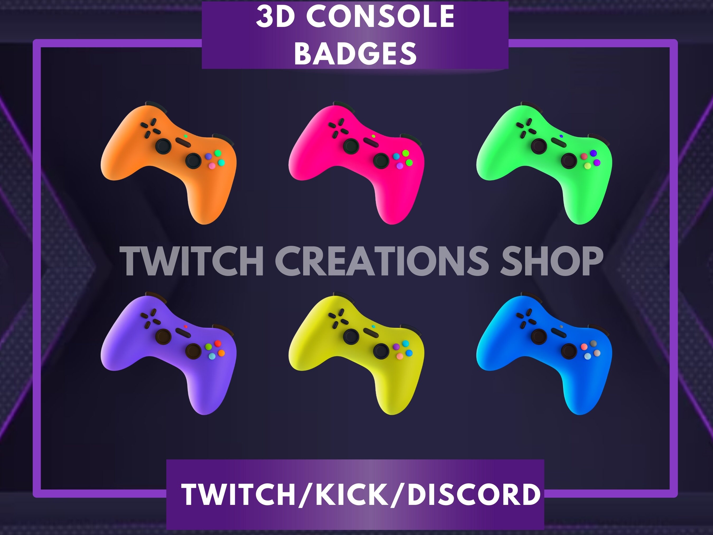 Twitch Controller Badges Set: Enhance Your Stream With 6 Console-styled ...
