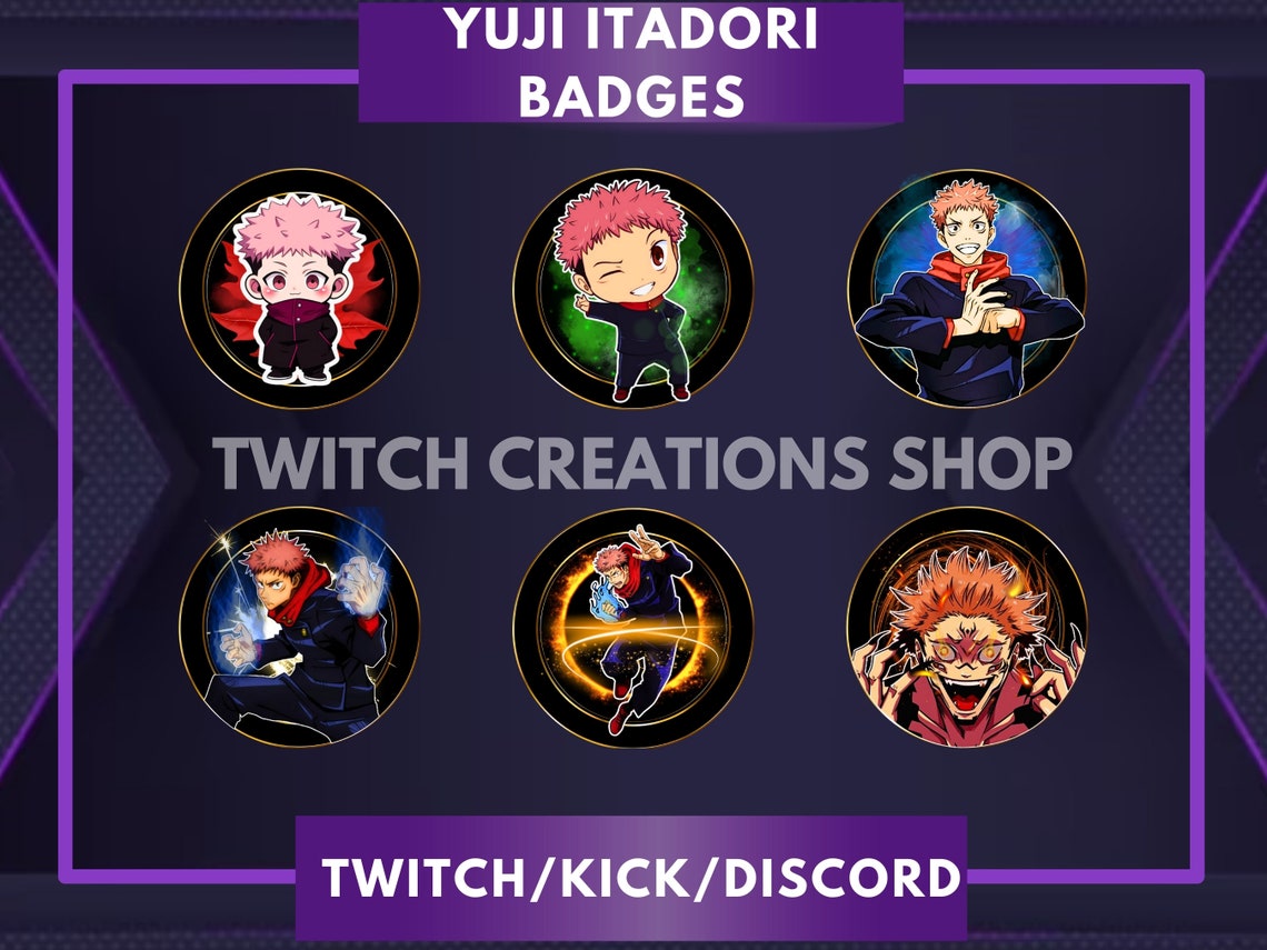 Twitch Yuj-itadori Badges Sub & Bit Badges Anime-themed Sub Badges ...
