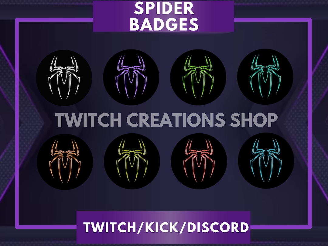 Twitch Spider Sub Badges Bugs Badges Twitch Sub Badges, Bits, Channel ...