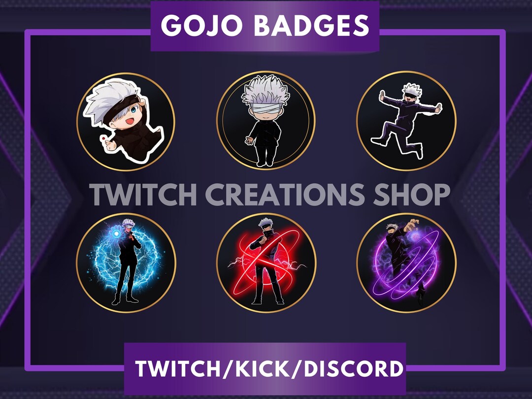 Buy Gojo-satoru Twitch Badges Instant Download Young-gojo-satoru Anime ...