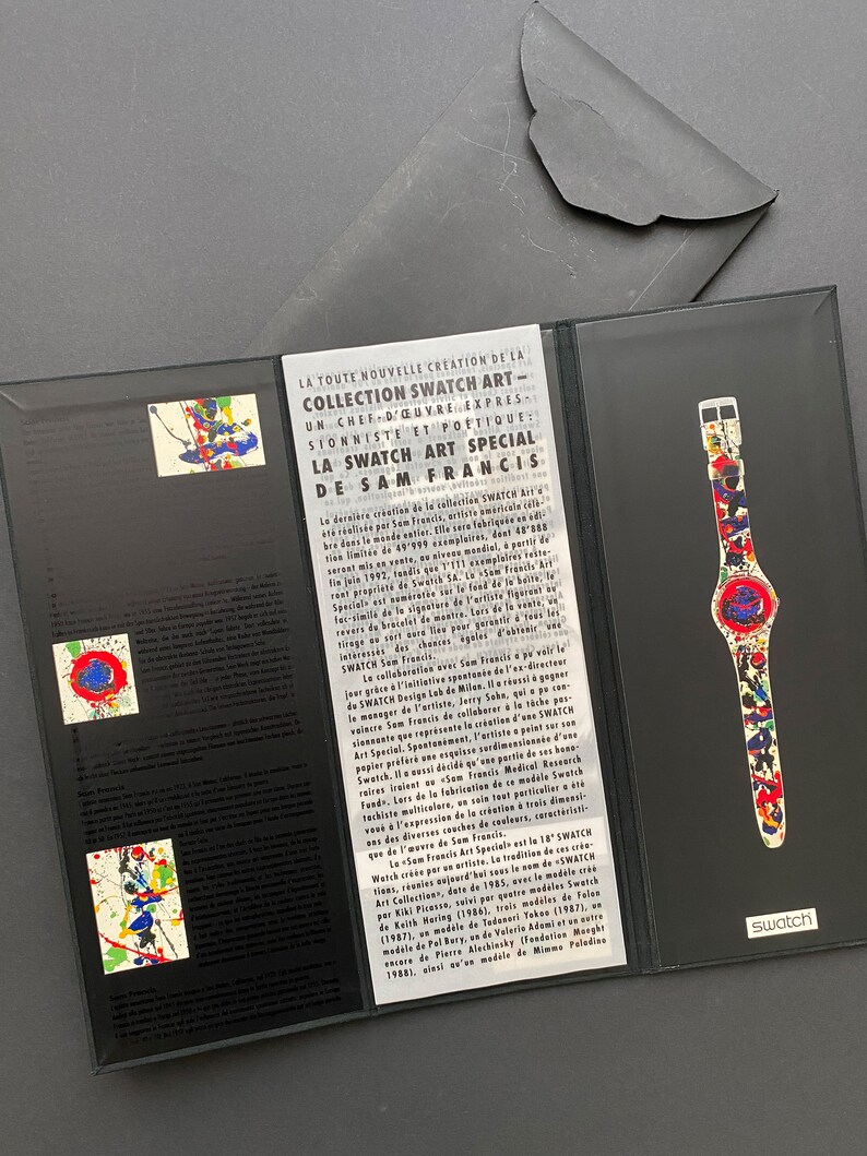 The Swatch Art Collection Sam Francis Press Release - Etsy