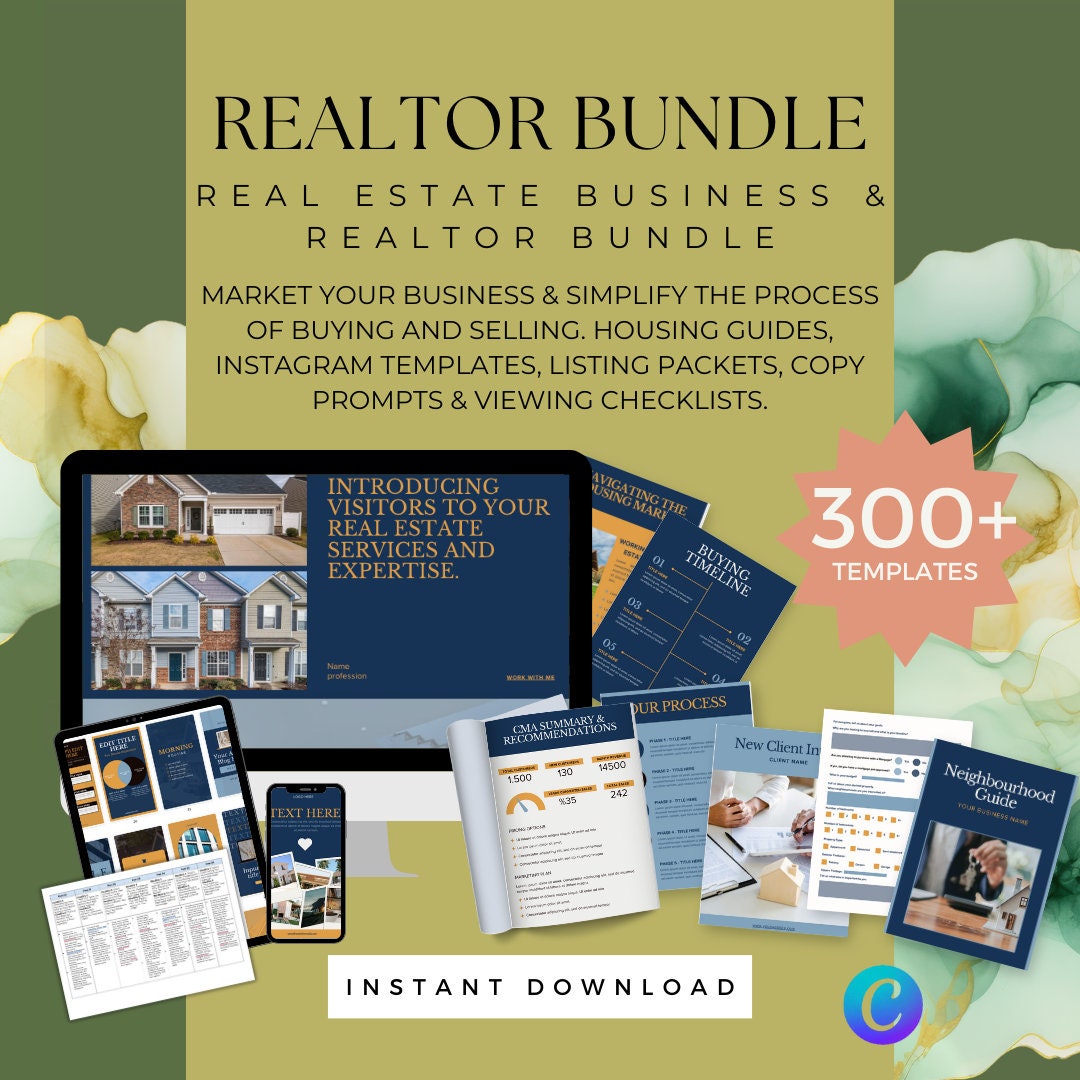 Real Estate Template Listing Packet Contract Template Reels Realtor ...